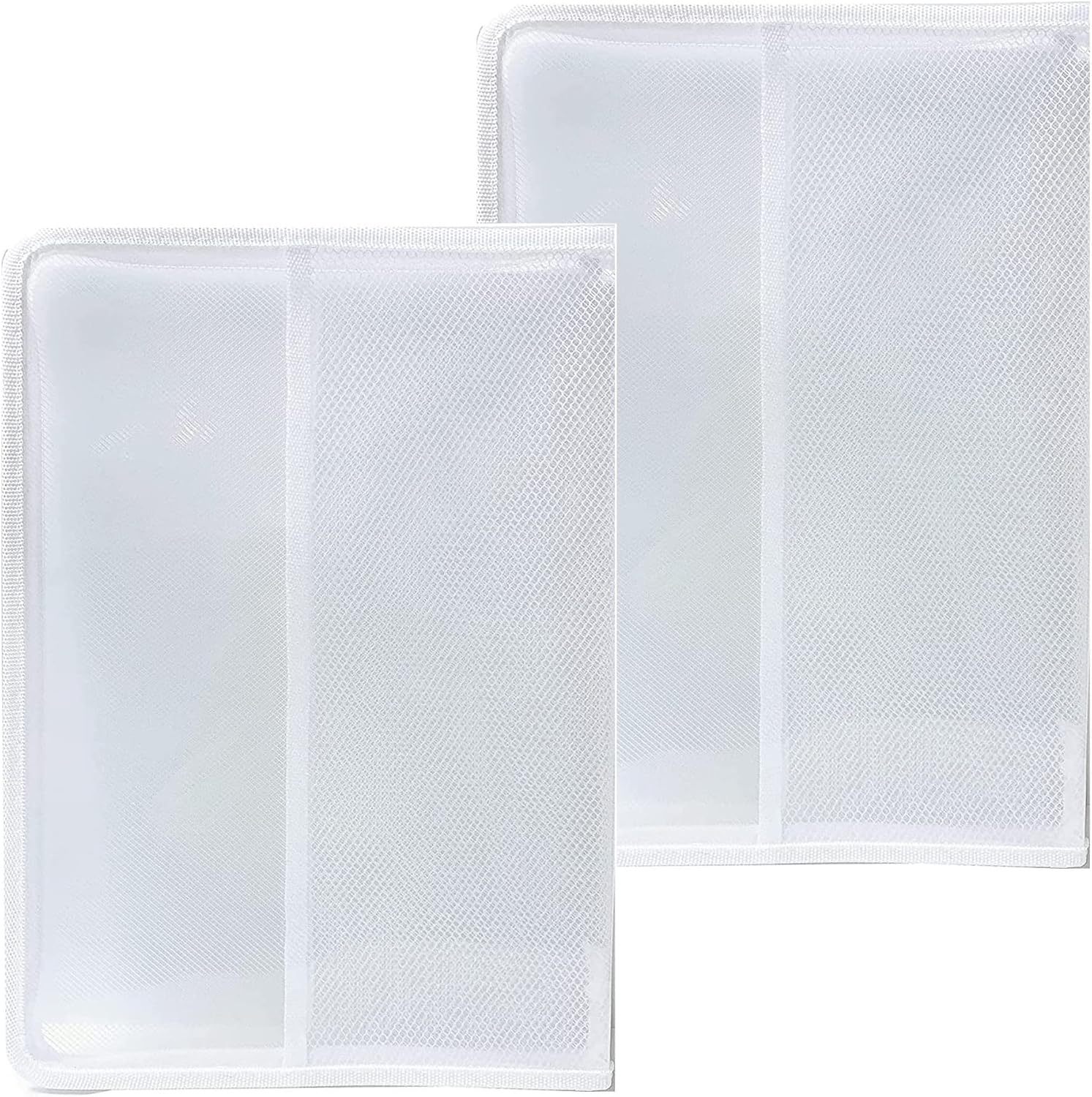 Amazon | B4 ジップファスナー付 クリアファイルケース ｜ホワイト（ 白 WHITE ）内ポケットメッシュ収納付き｜【 まとめ買い × 2個 】｜ コンパクトスリム 390mm ...