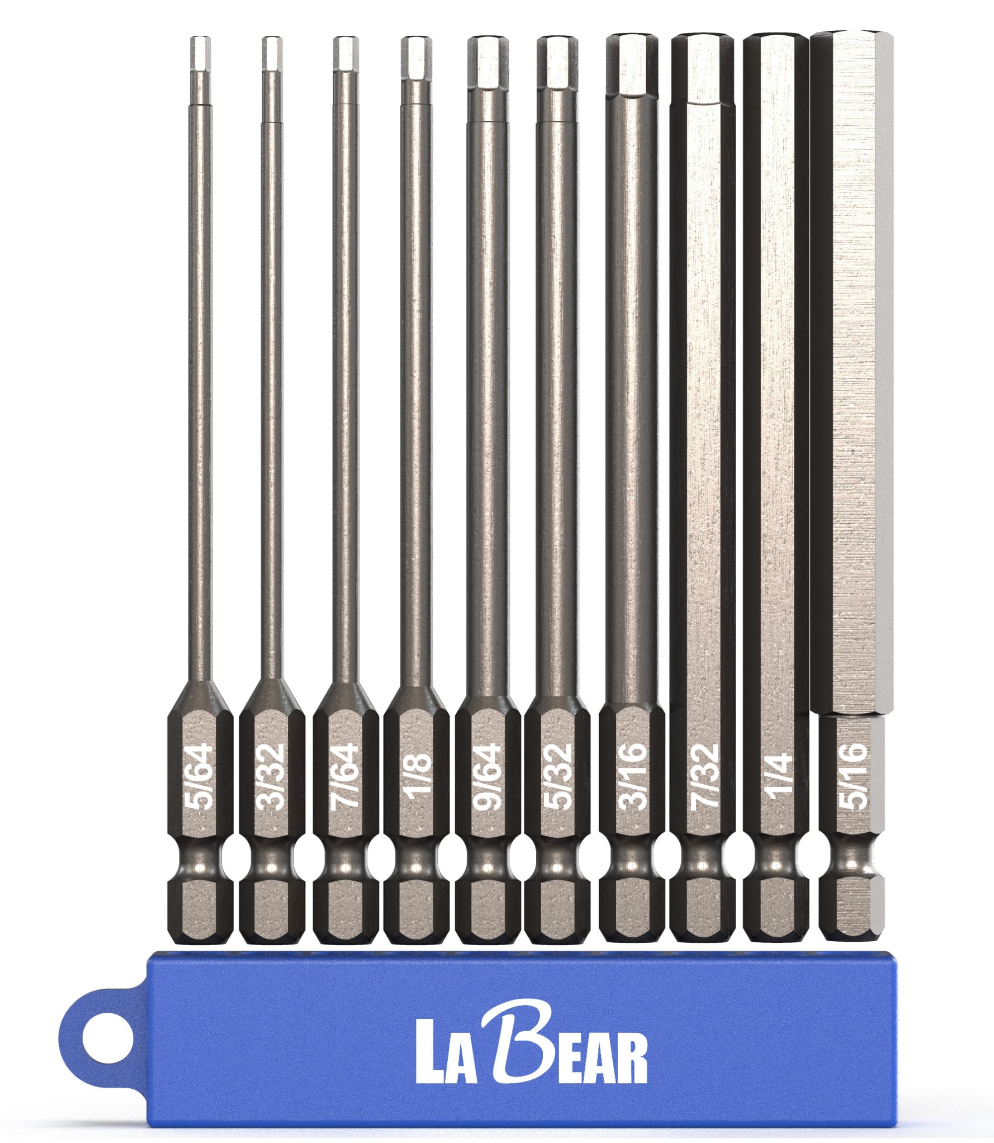 Amazon.com: LABEAR - 10pc SAE 4 inch long, 1/4" Shank Hex Head Allen ...