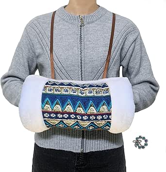 MatFirsmo Faux Fur Hand Muffs for Women Girls, Soft Plush Vintage ...