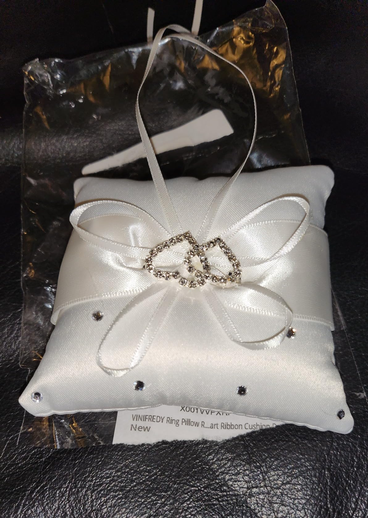 VINIFREDY Ring Pillow Romantic 10x10cm Bridal Wedding Ring Pillow ...