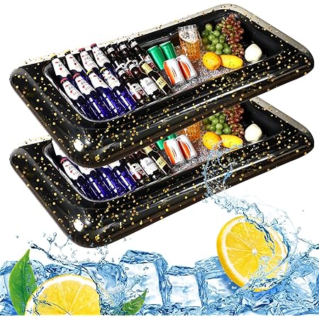 Amazon.com | 2 Pcs Inflatable Serving Bar Ice Food Drinks Buffet Server ...