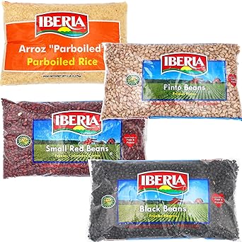 Amazon.com : Iberia Long Grain Parboiled Rice, 5 lb. + Iberia Black ...
