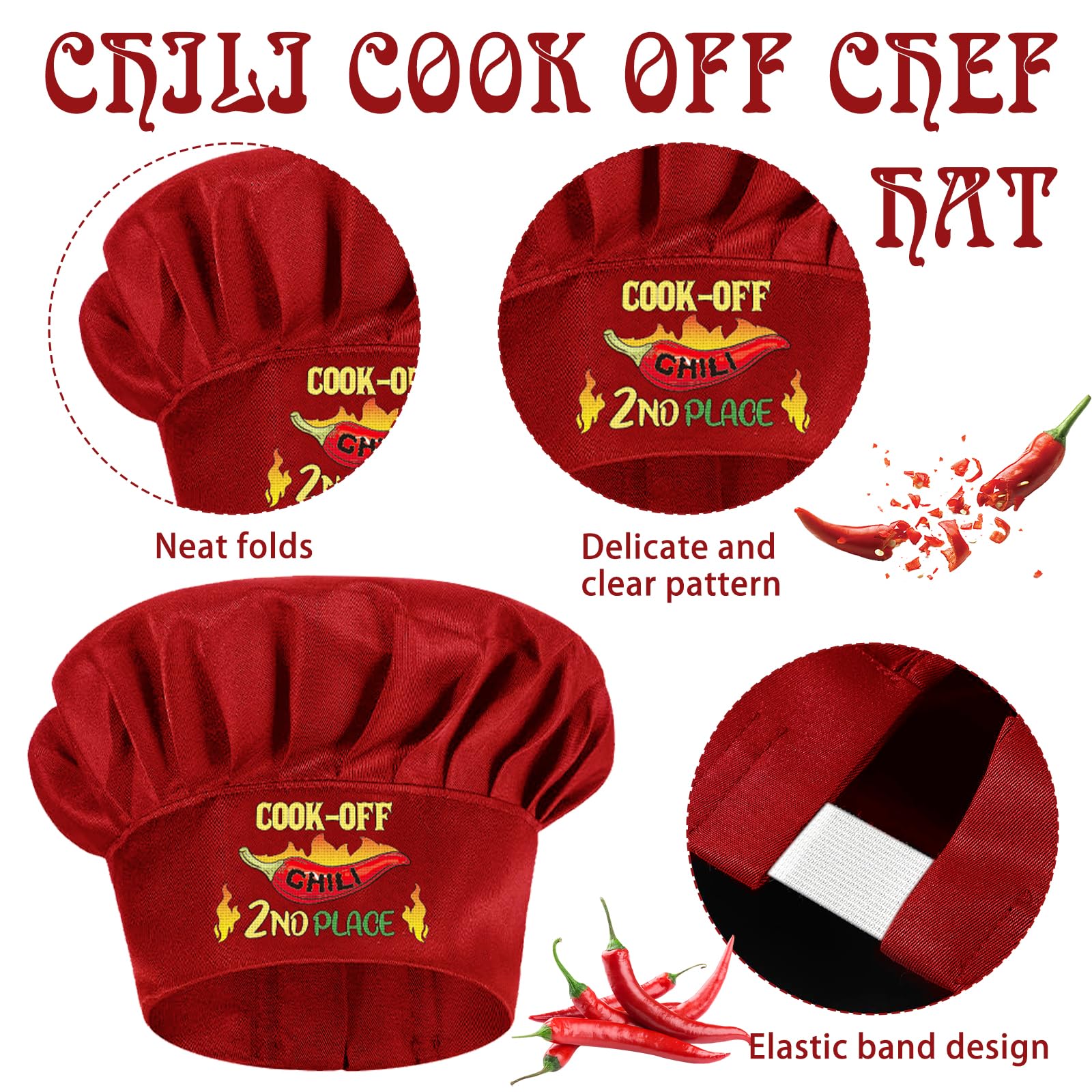 Snapklik.com : 6 Pcs Chili Cook Off Apron And Pepper Hat Chili Cook Off ...