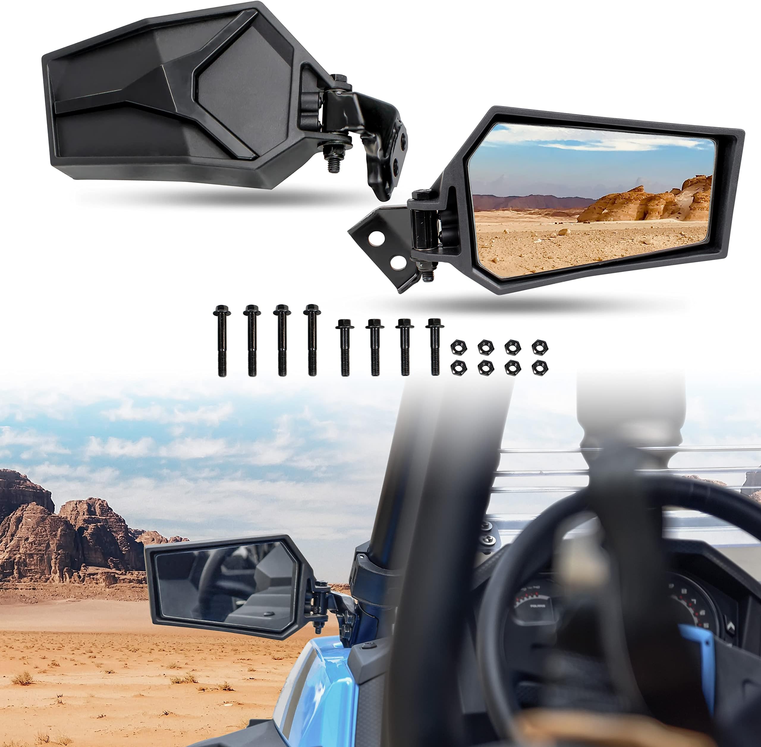 Amazon.com: KIWI MASTER Side Mirrors for 2024 2025 Polaris RZR XP 1000 ...