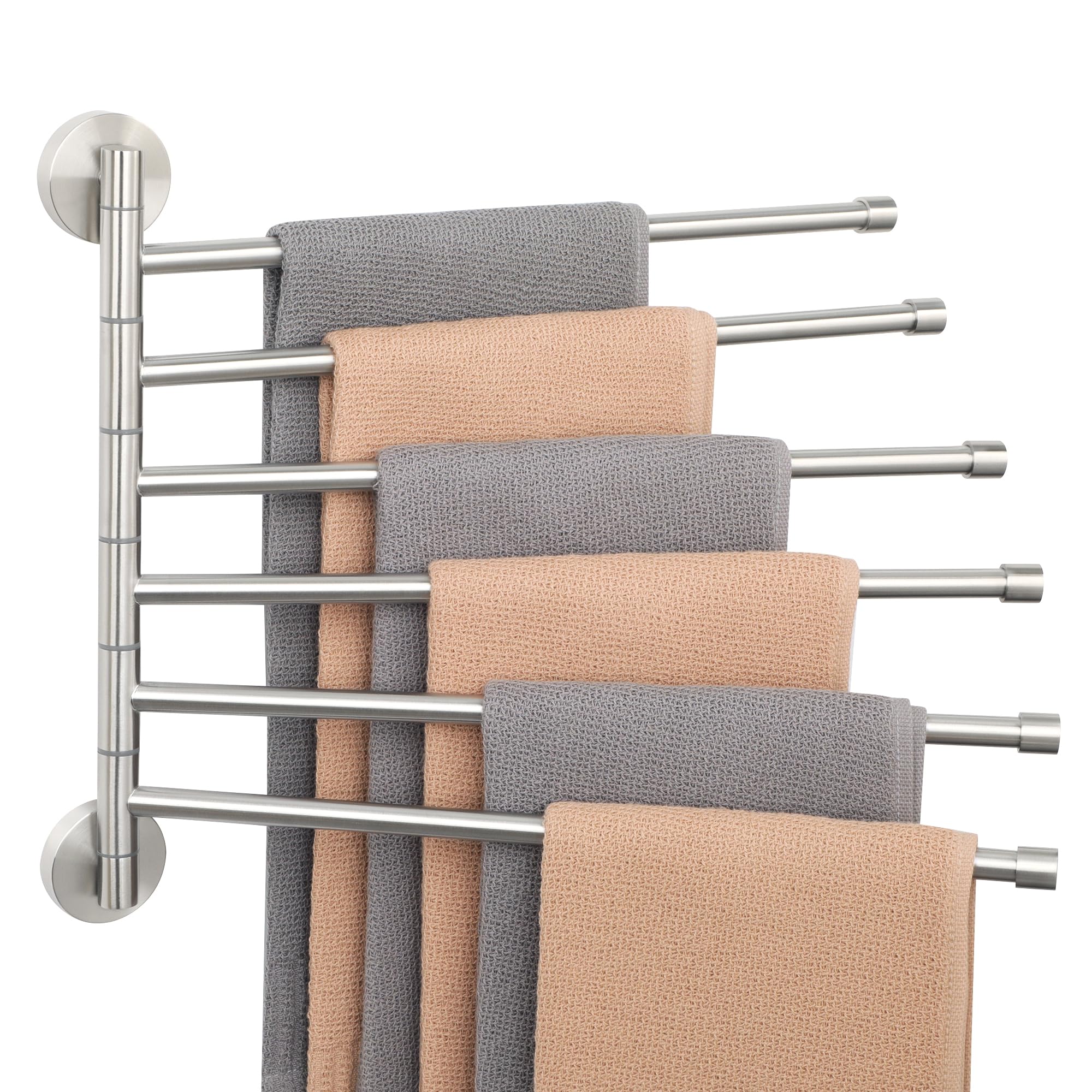 Amazon.com: Alise Swing Out Towel Rack,Folding Hand Towel Bar 6 Bars ...