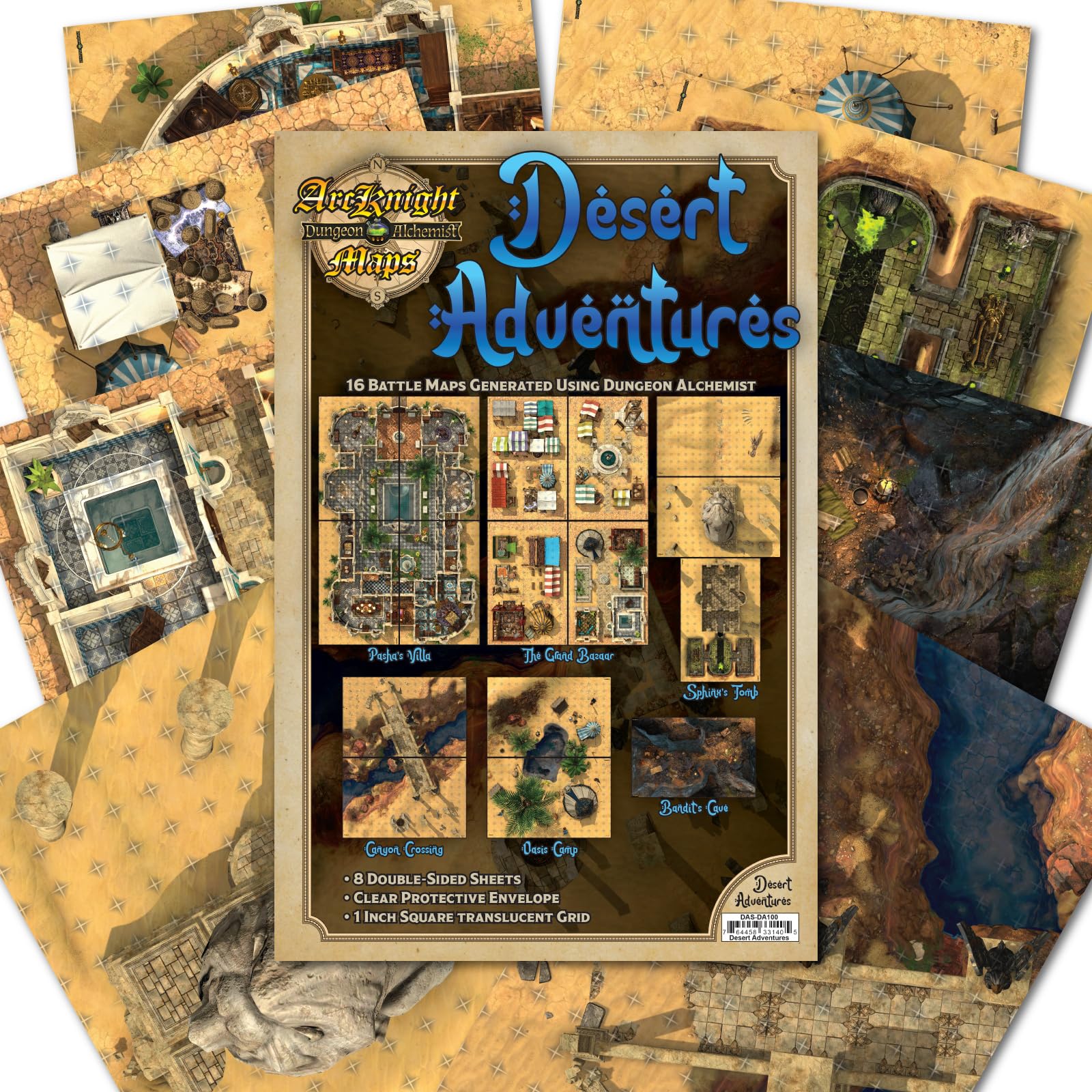 Amazon.com: Arcknight Desert Adventures Roleplaying D&D Battlemaps; 16 ...