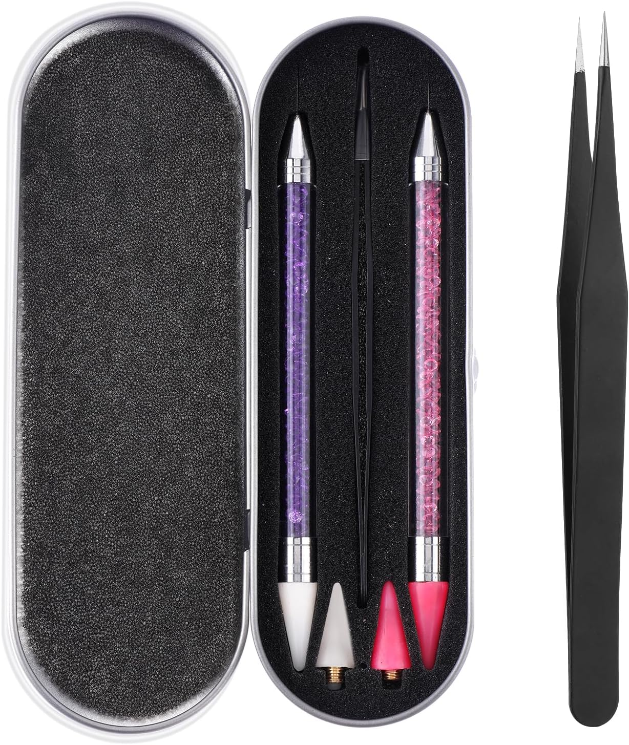 Amazon.com: Prasacco 2 PCS Nail Rhinestone Picker Tool, Rhinestones ...