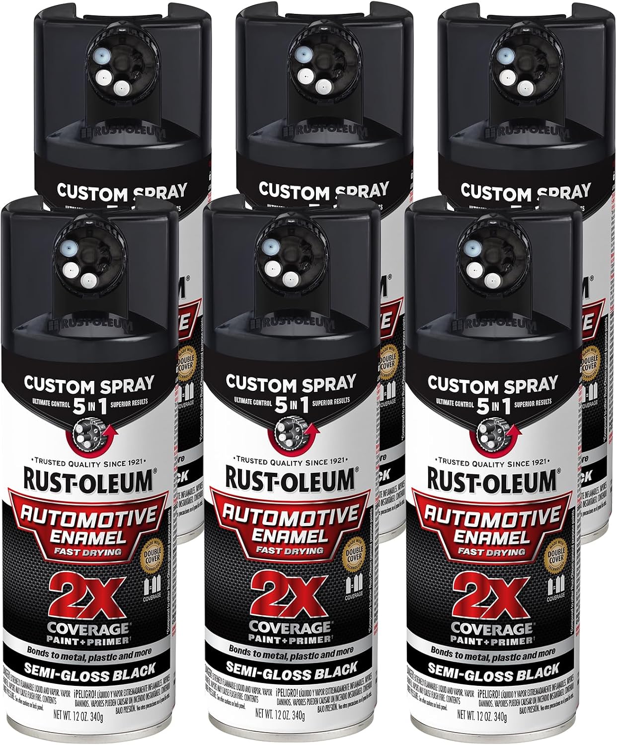 Amazon.com: Rust-Oleum 2X Automotive Enamel Custom Spray 5-in-1 Spray ...