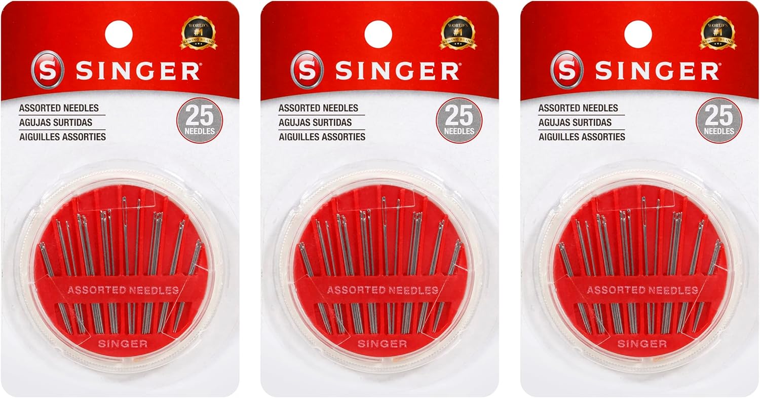 Amazon.com: SINGER Assorted Hand Needles in Compact, 25-Count (3 Pack ...