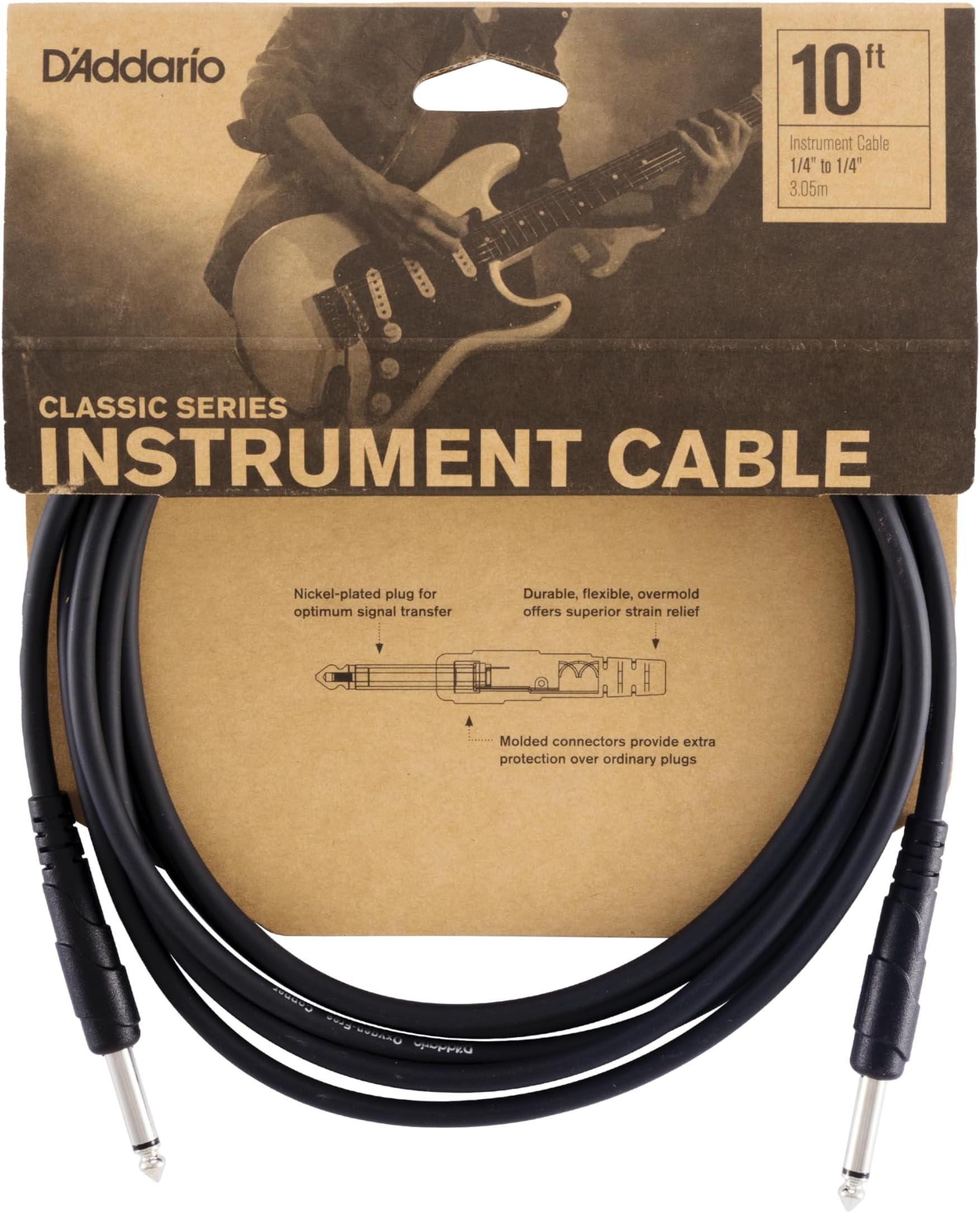 D’Addario Accessories Classic Series Guitar Cable - Instrument Cord ...