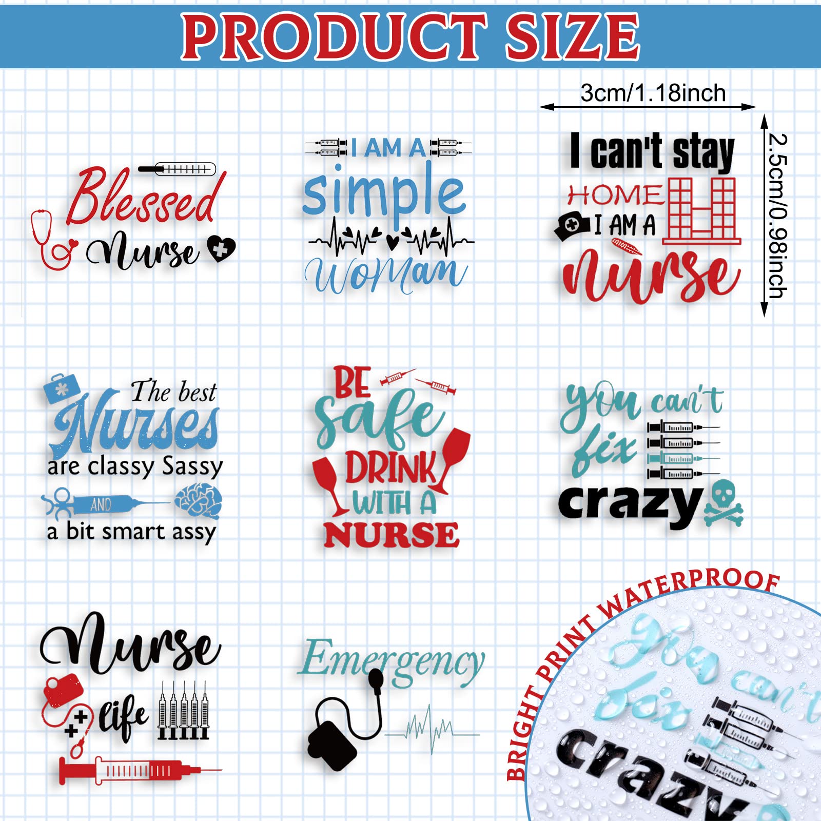 Snapklik.com : Pasimy 45 Pcs Happy Mother Day Nurse Stickers Waterproof ...