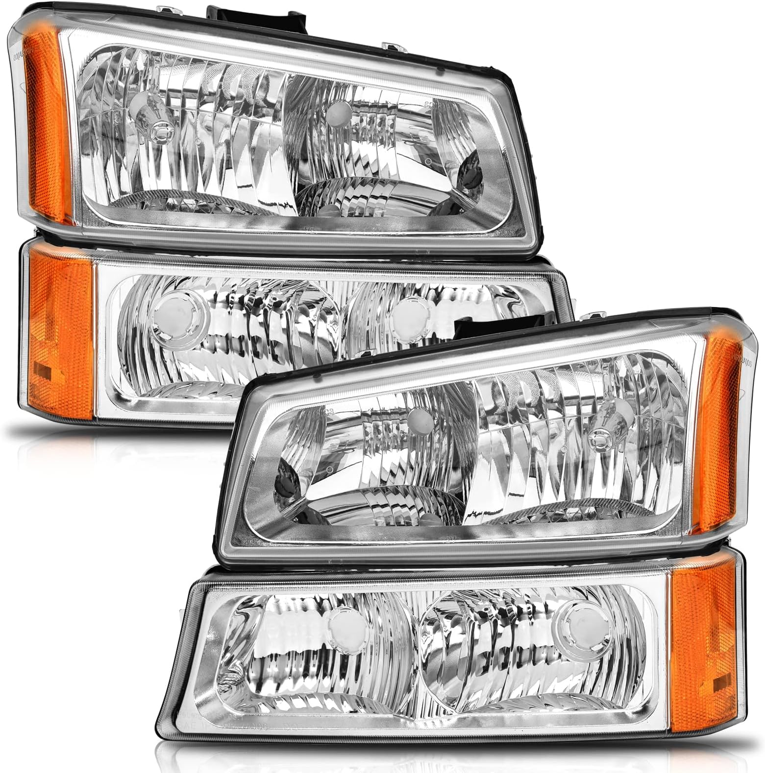Amazon.com: ROADEAL 2003 2004 2006 2005 Chevy Silverado Headlights ...