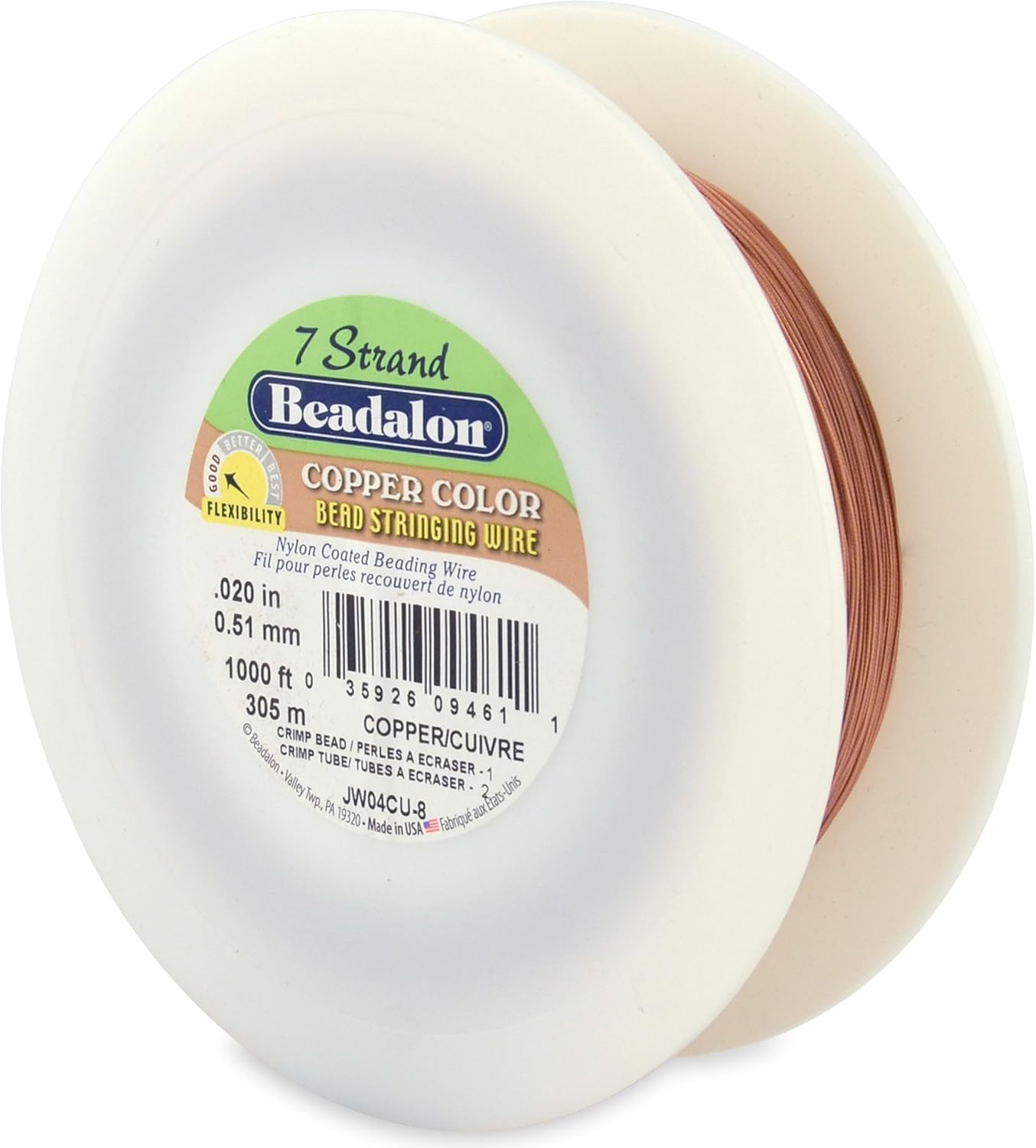Amazon.com: Beadalon 7-Strand Bead Stringing Wire, 0.020-Inch, Copper ...