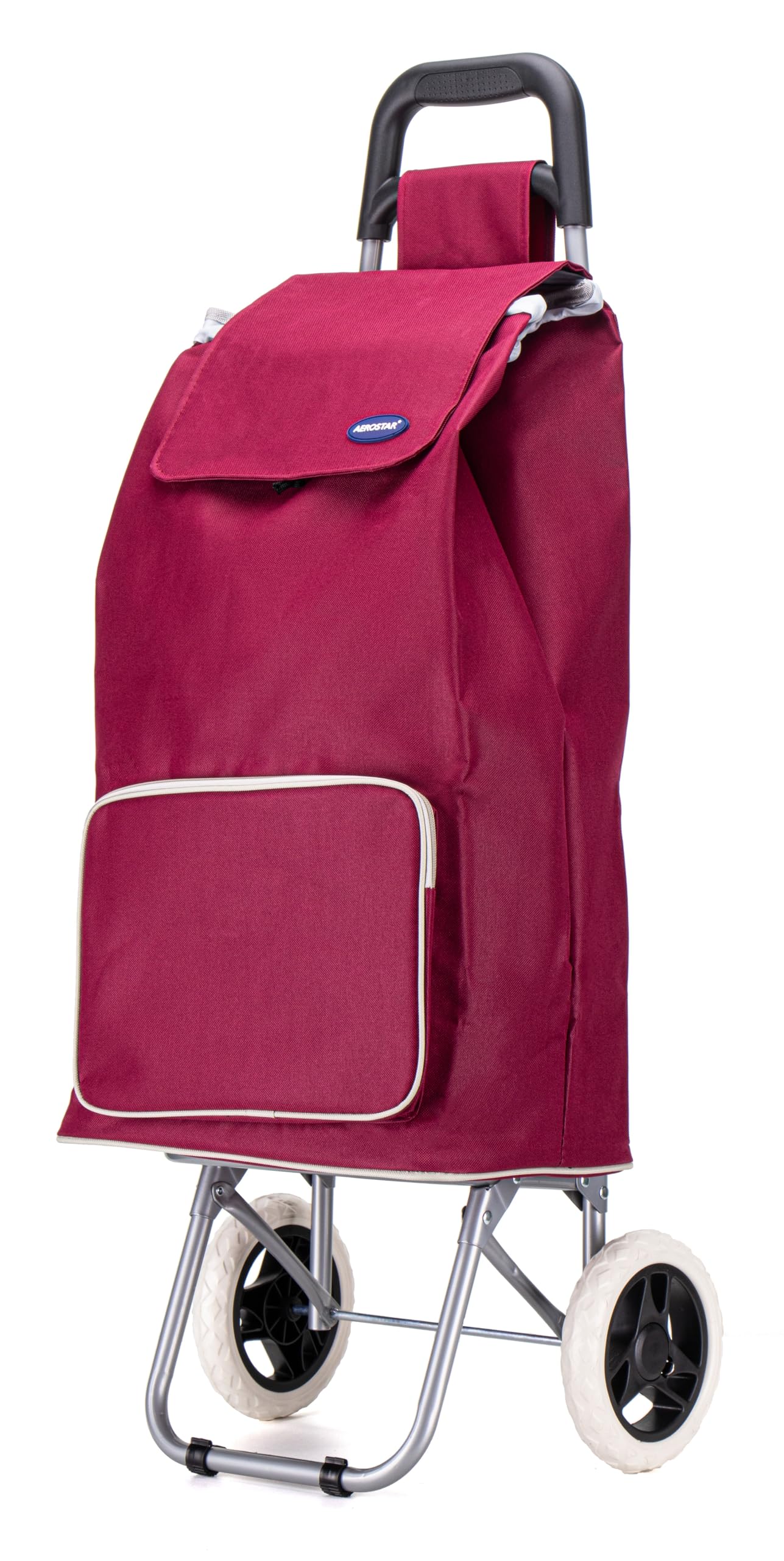 Lightweight Aluminium Shopping Trolley on Wheels - 59L Capacity ...