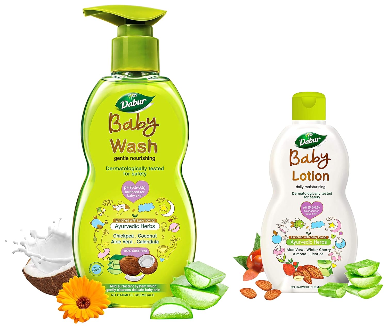 Buy Dabur Baby Daily Moisturising Lotion 200ml with Dabur Baby Wash ...