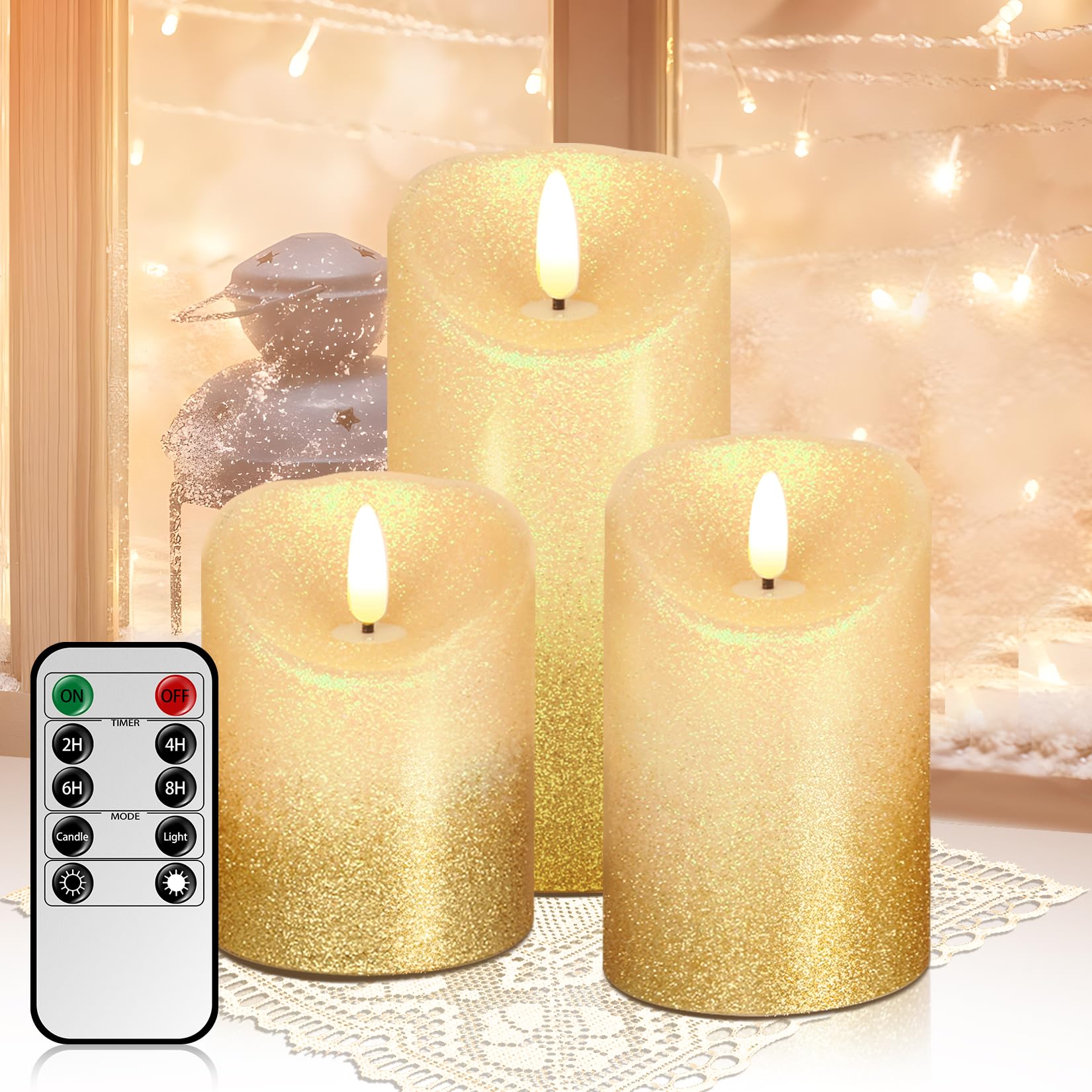 Amazon.com: Geisofu Flameless Candles, Fake Candles, Battery Operated ...