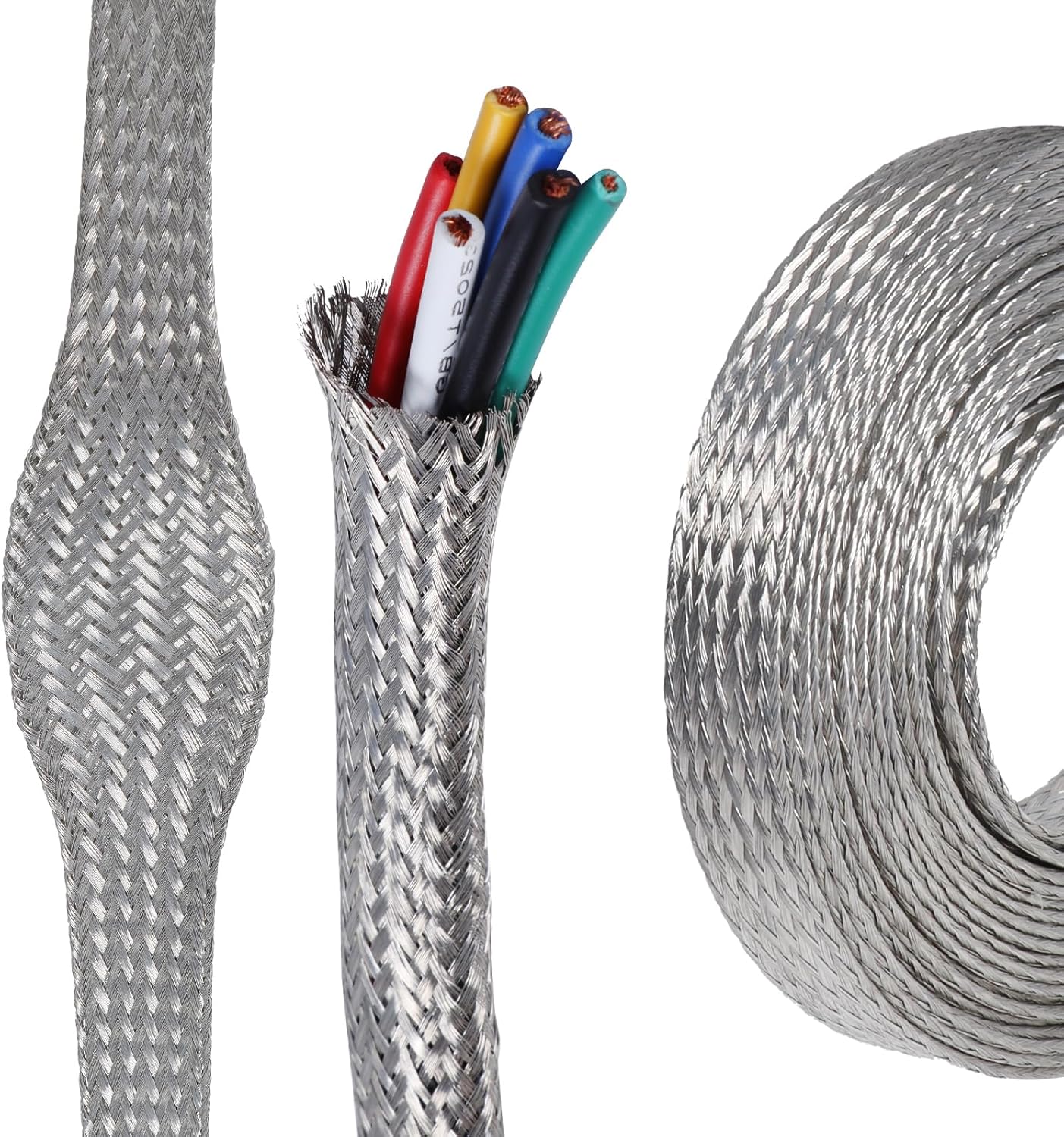 Amazon.com: SUNNAREPOON Tinned Copper Wire Shielding Sleeve, Expandable ...