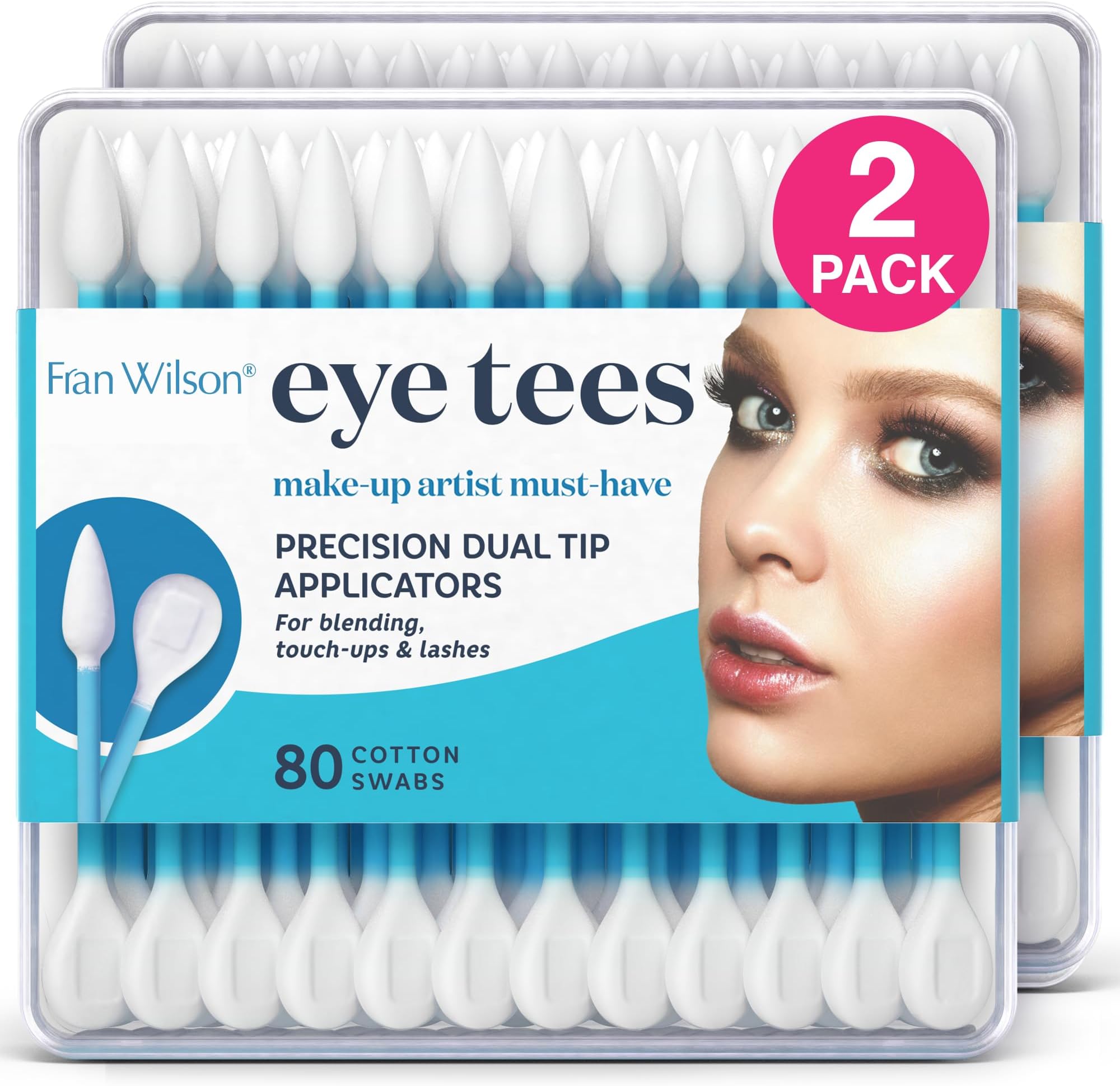 Amazon.com : Fran Wilson EYE TEES COTTON TIPS 80 Count (2 PACK ...