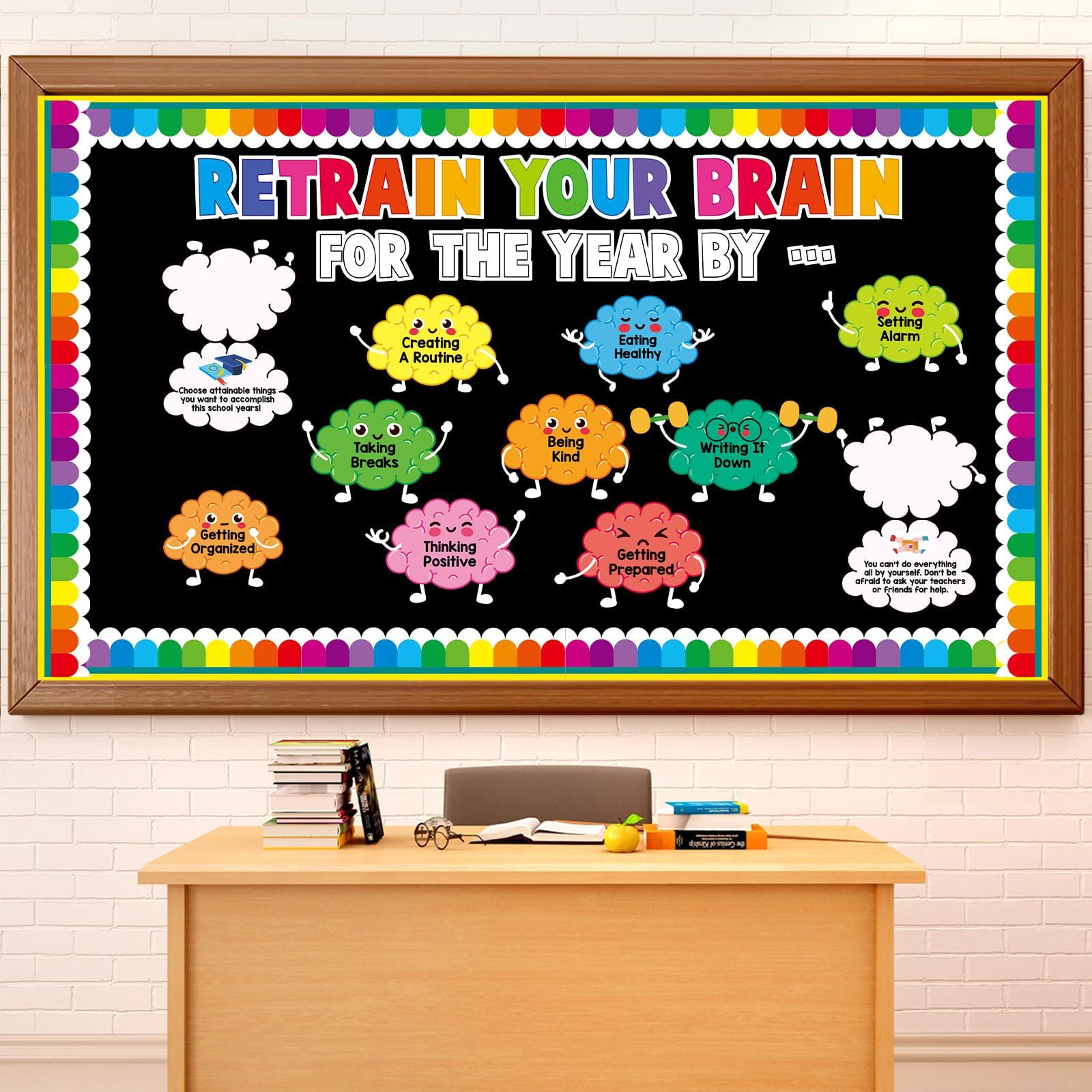 Amazon.com : Growth Mindset Classroom Bulletin Board Decoration Brain ...