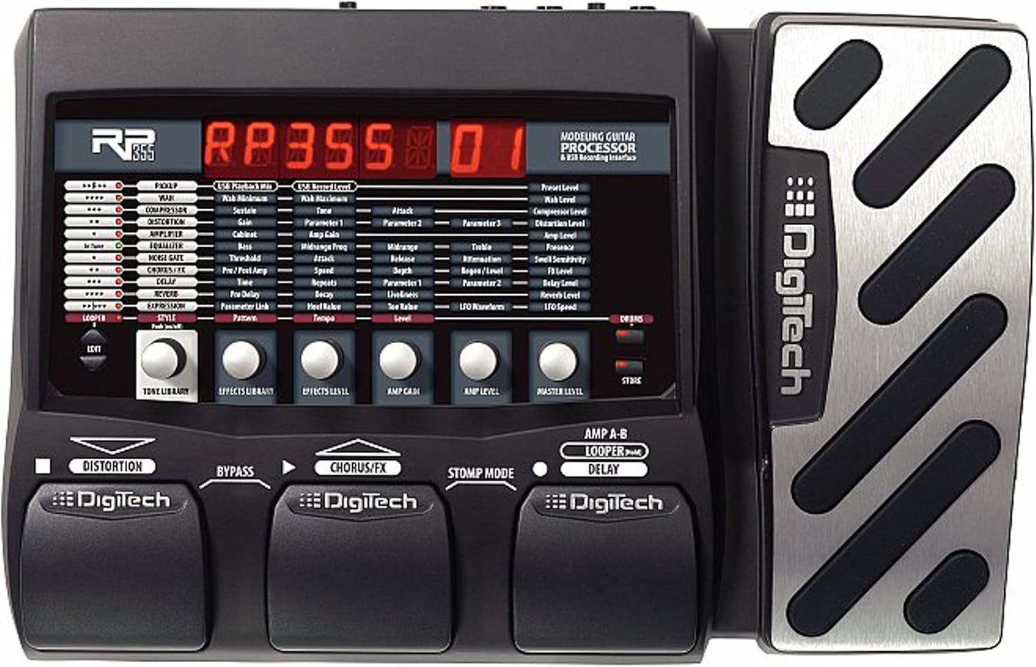 Amazon | Digitech RP355 Modeling Guitar Processor | エフェクター・プロセッサー | 楽器・音響機器
