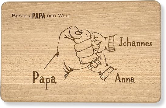 KATINGA Frühstücksbrett Papa Faust - Brotbrett mit Gravur ...