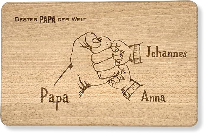KATINGA Frühstücksbrett Papa Faust - Brotbrett mit Gravur ...