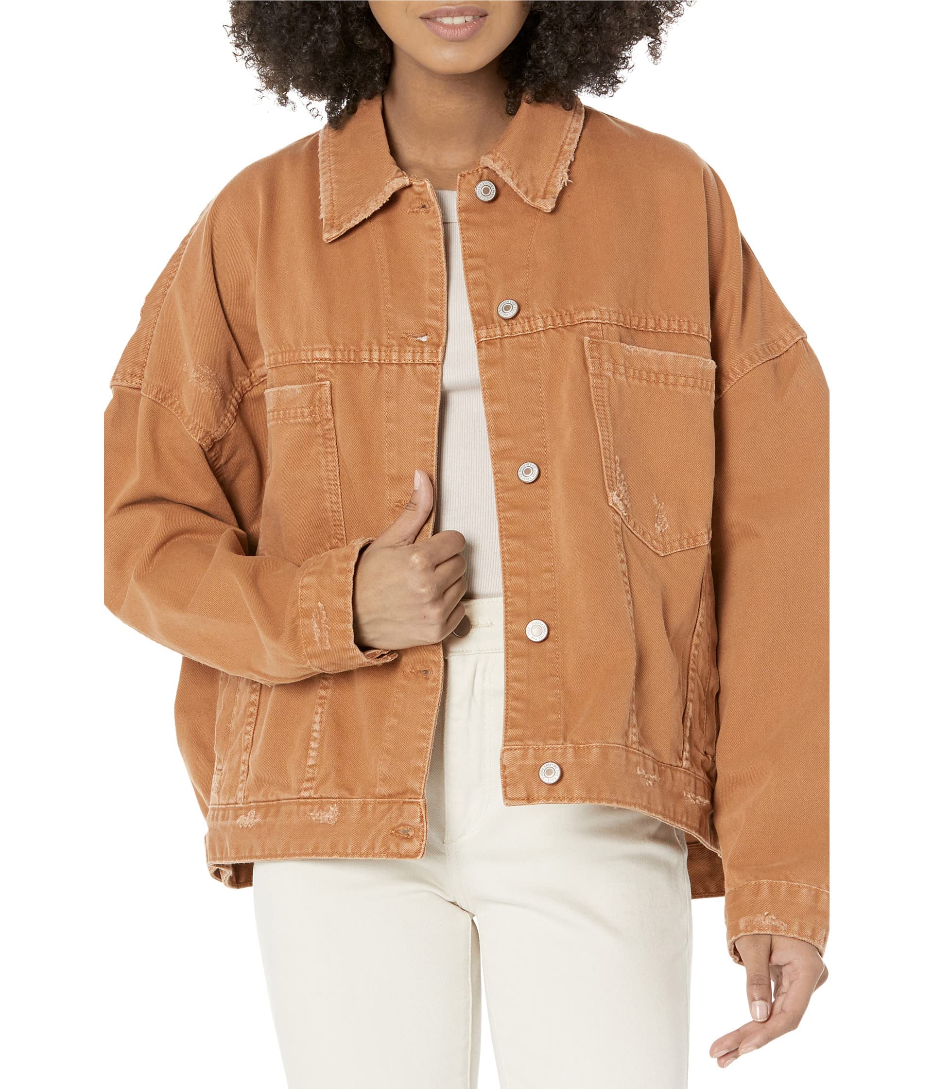 Free People Opal Swing Denim Jacket at Amazon Women's Coats Shop