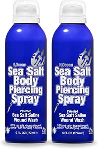 Amazon.com: H2Ocean Sea Salt Body Piercing Spray - Saline Piercing ...