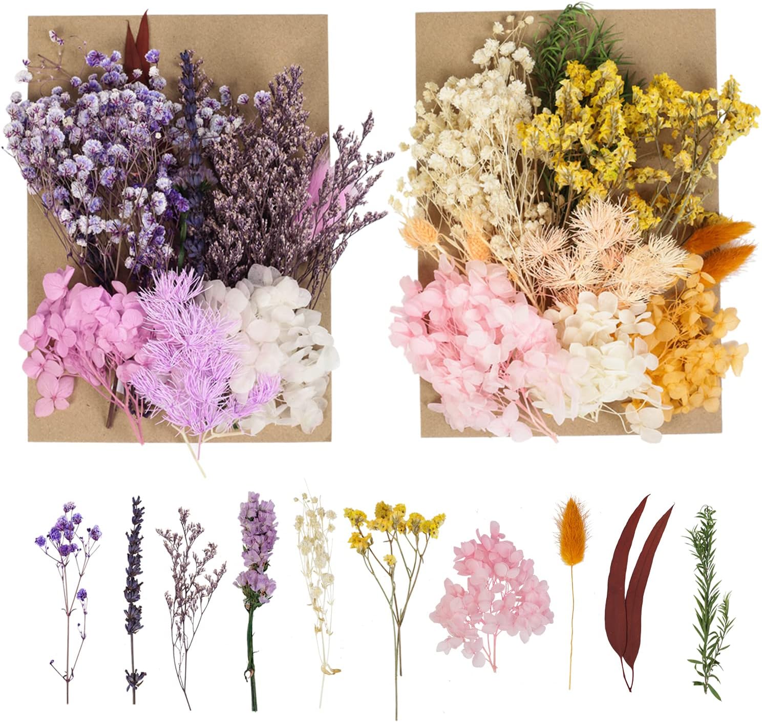 10 Pcs Mini Dried Flower Bouquet, Wildflower Garland Decor, Don't ...