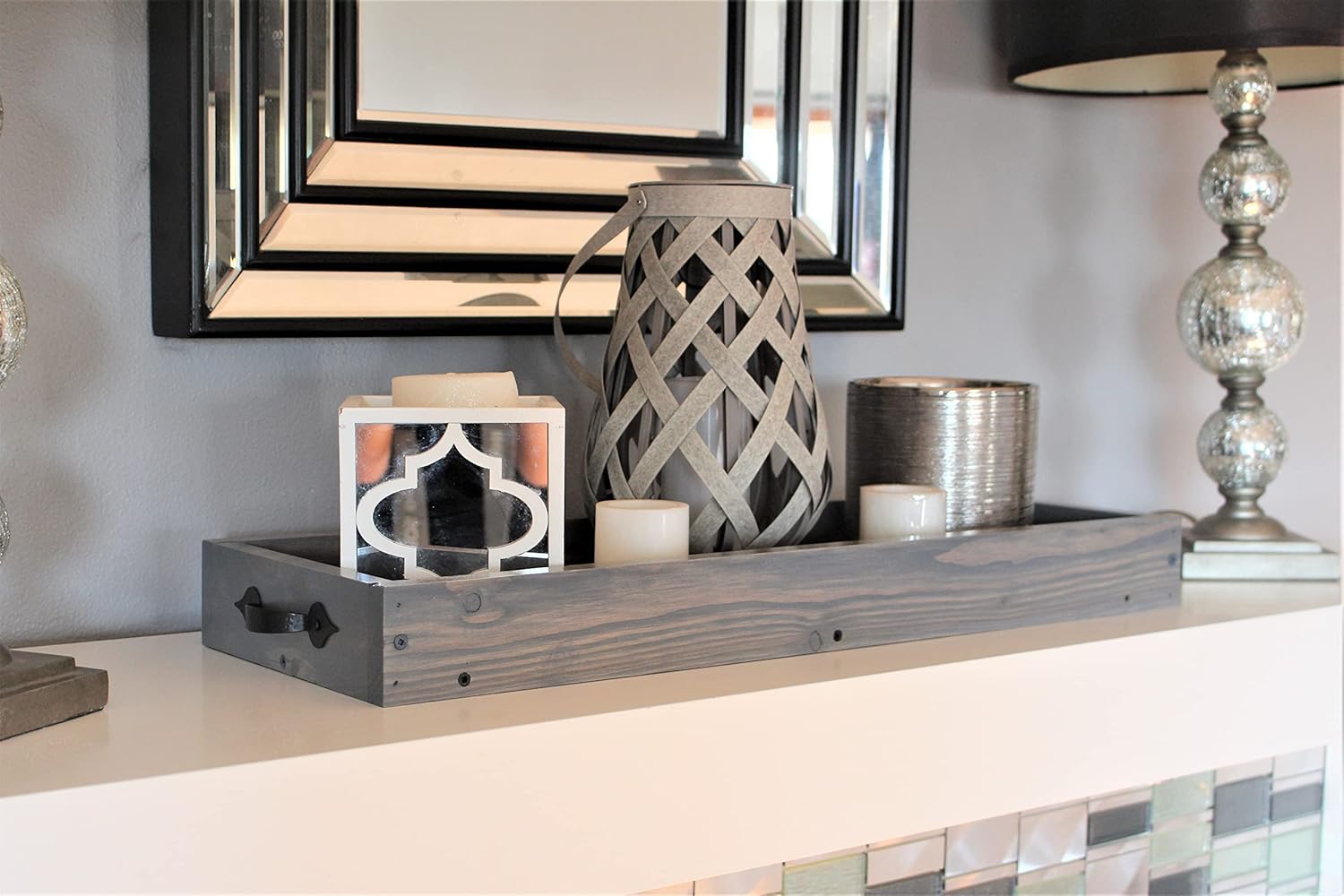 Farmhouse table trough-farmhouse table decor-tray for decor-farmhouse ...