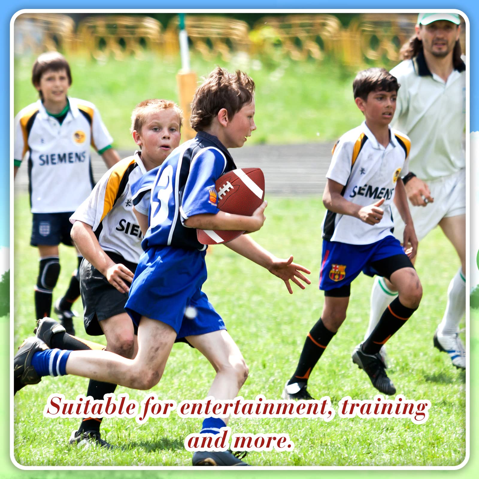 Jerify 20 Pack Composite Leather Footballs Bulk Official Size 6 ...