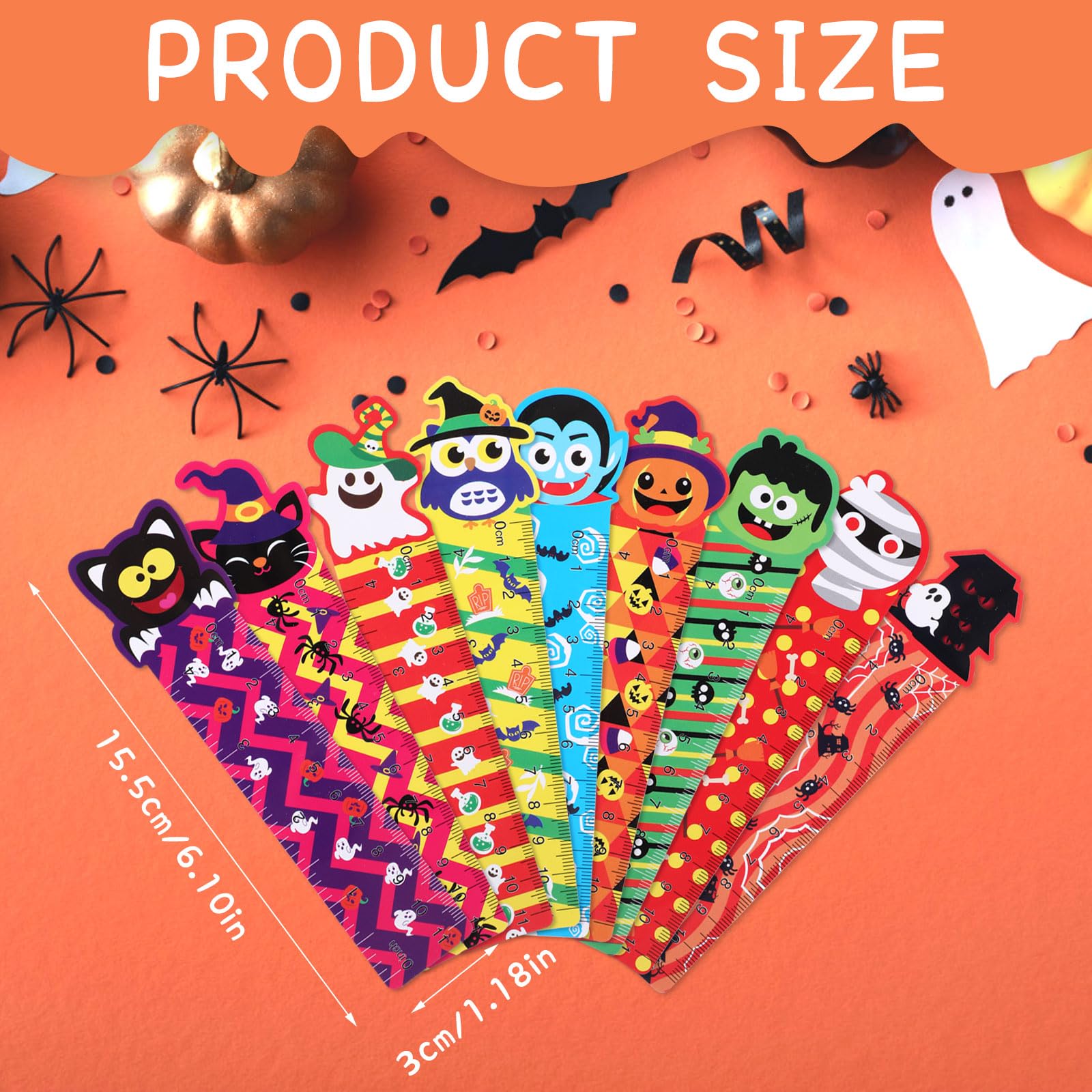Snapklik.com : CCINEE 54PCs Halloween Bookmark Rulers For Kids,Ghost ...