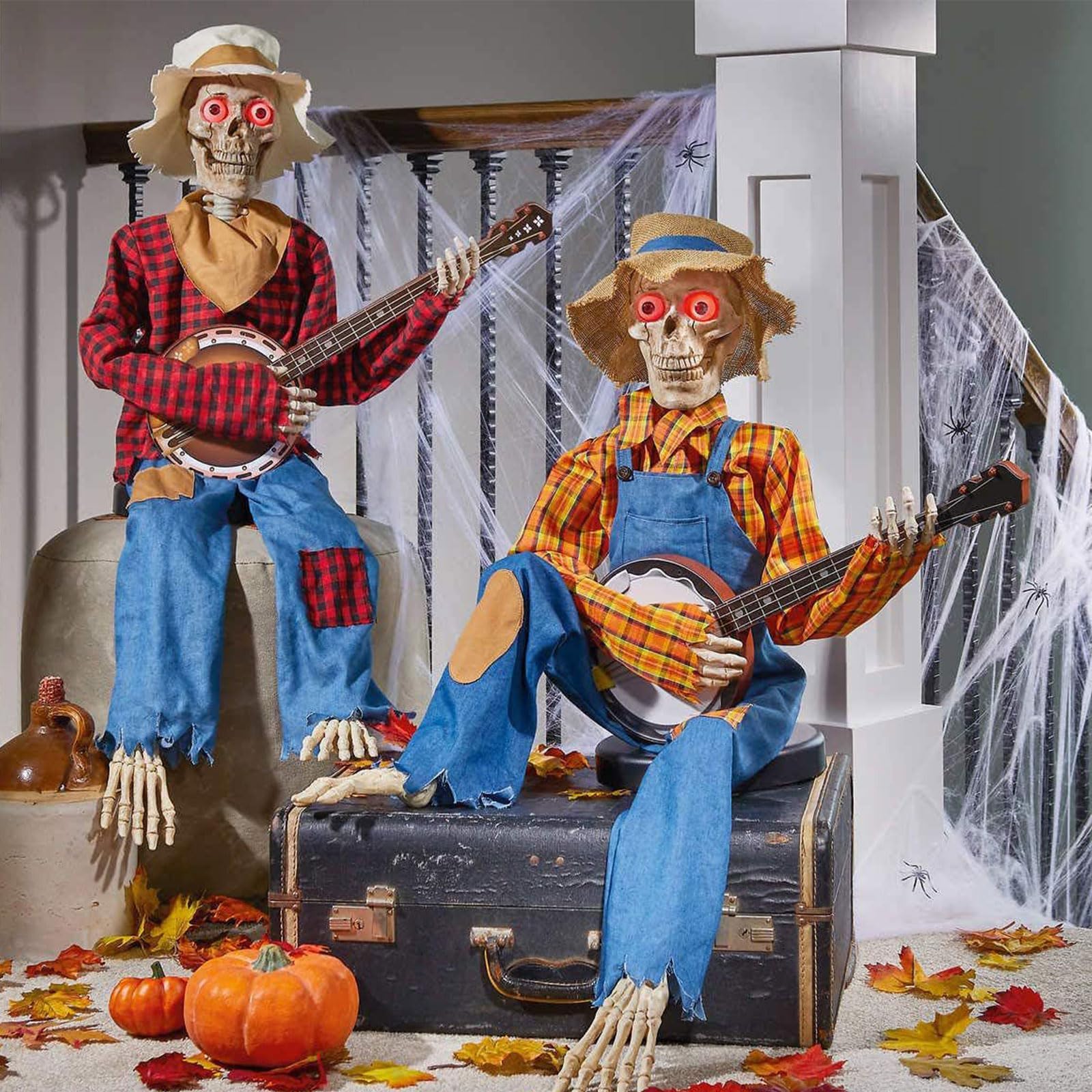 Amazon.com: Funny Animated Dueling Banjo Skeletons, Halloween Animated ...