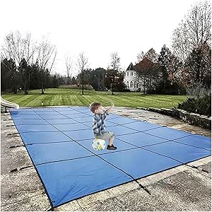 Amazon.com : SAFWEL Dustproof Pool Protector Swimming Pool Cover Winter Green Mesh Solid Pool ...