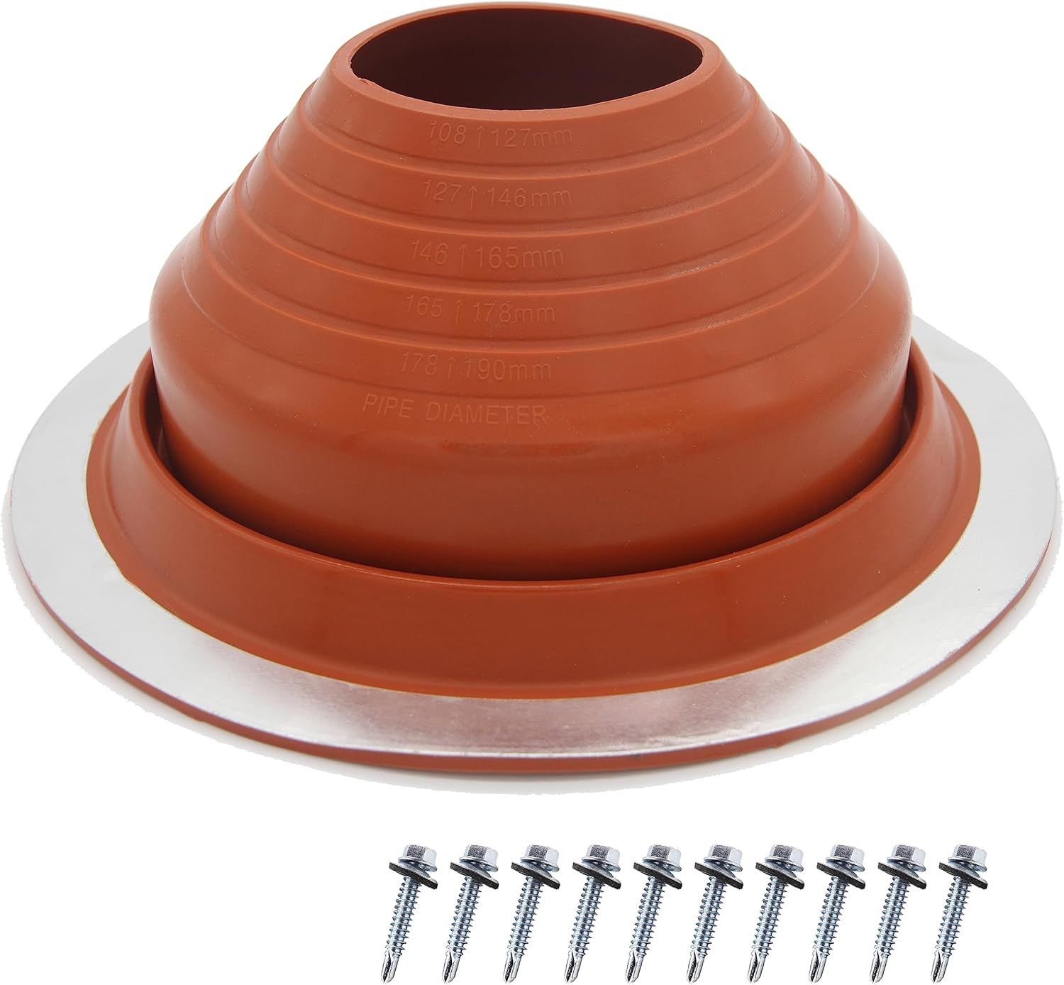 Bright Red Silicone Rubber Boot Metal Roof Pipe Flashing，with Flexible ...