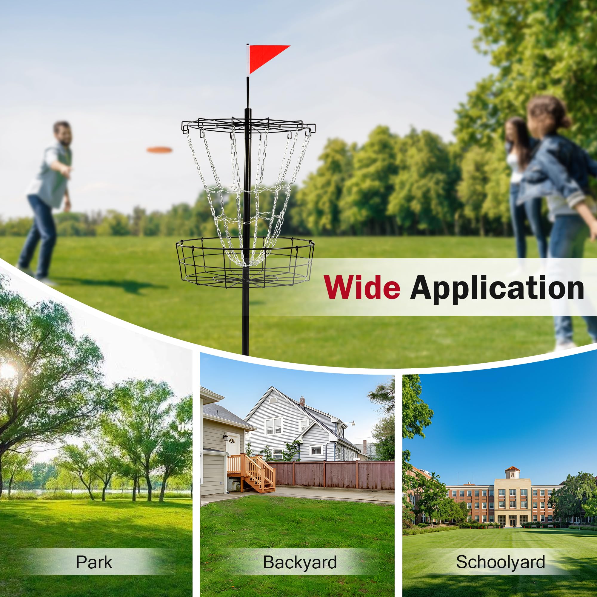 Snapklik.com : Disc Golf Targets, 12 Chains Portable Disc Golf Baskets ...