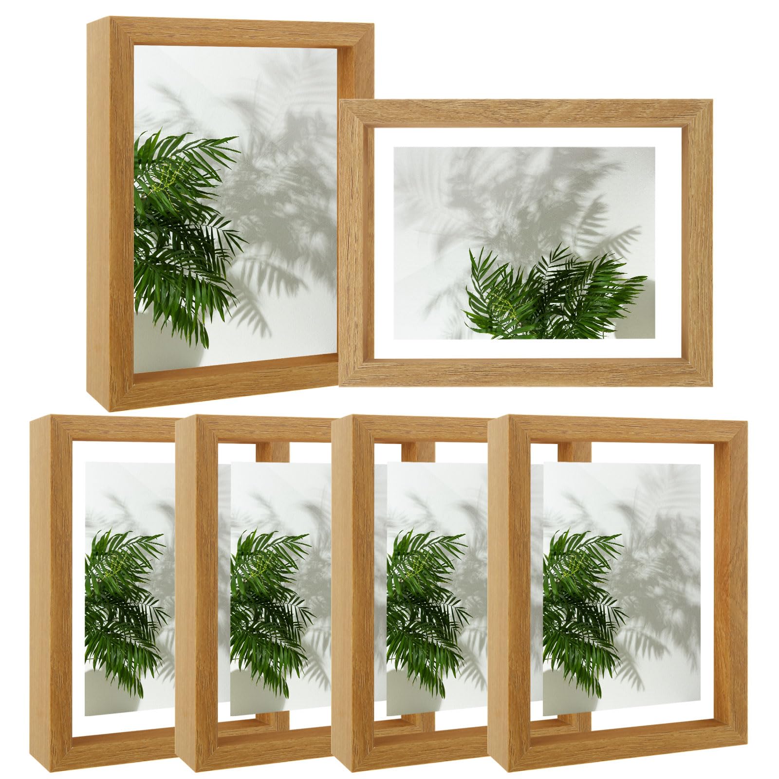 Amazon.com - FVIEXE 6PCS 5x7 Floating Frame, Double Glass Floating ...