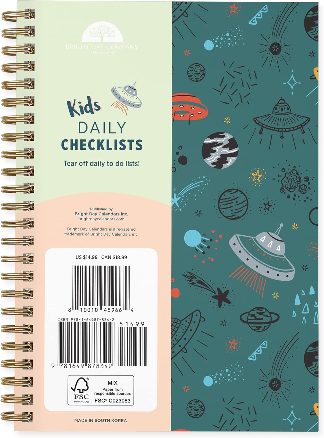 Amazon.com : Bright Day Calendars Kids Chore to Do List Daily Task ...