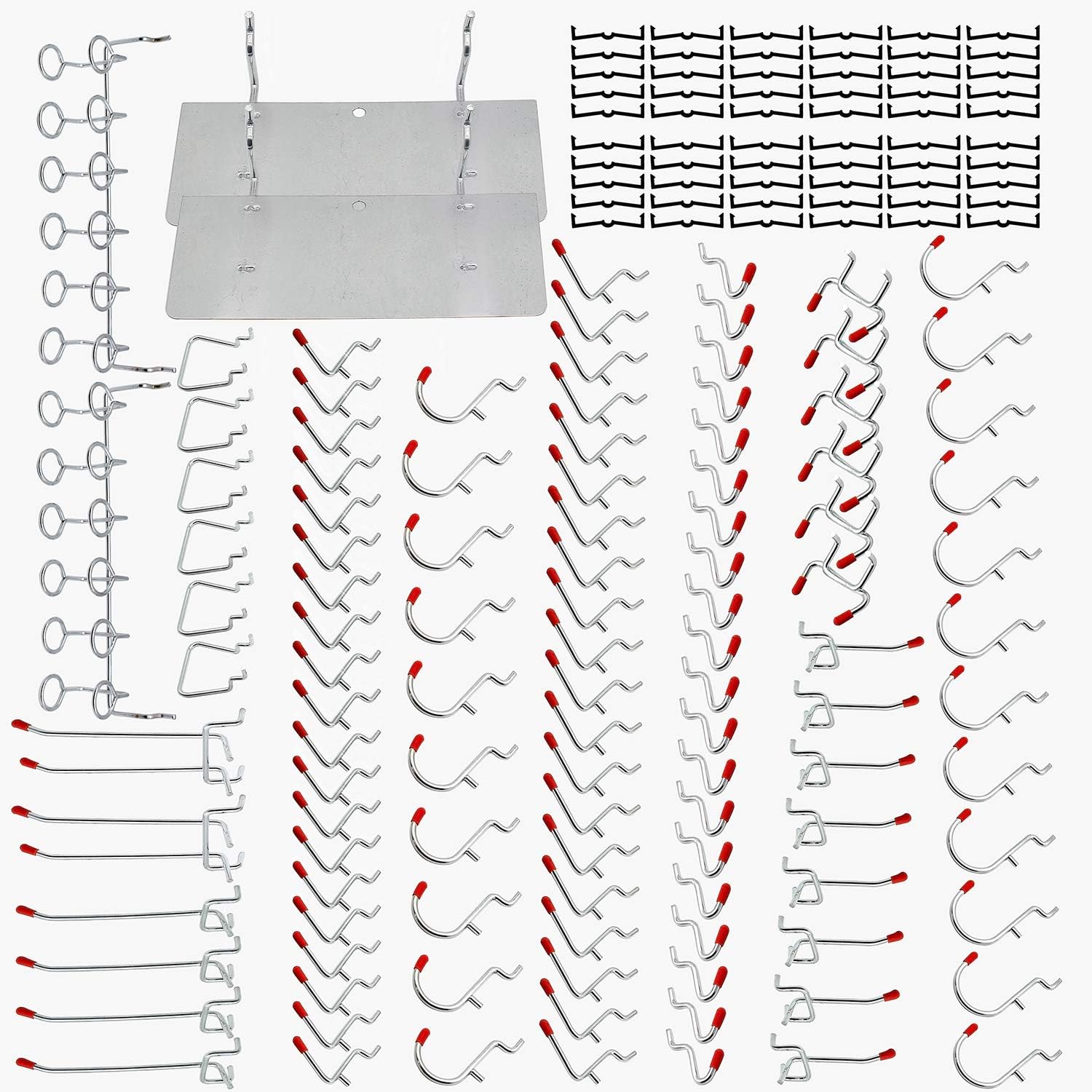 Amazon.com: 172 PCS Pegboard Hooks Organizer Assortment with Metal ...