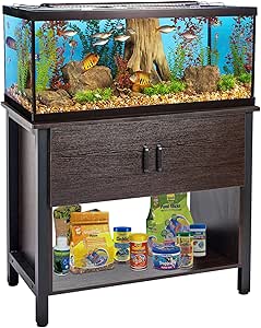 Amazon.com: GAOMON Aquarium Stand with Cabinet for Fish Tank Metal ...