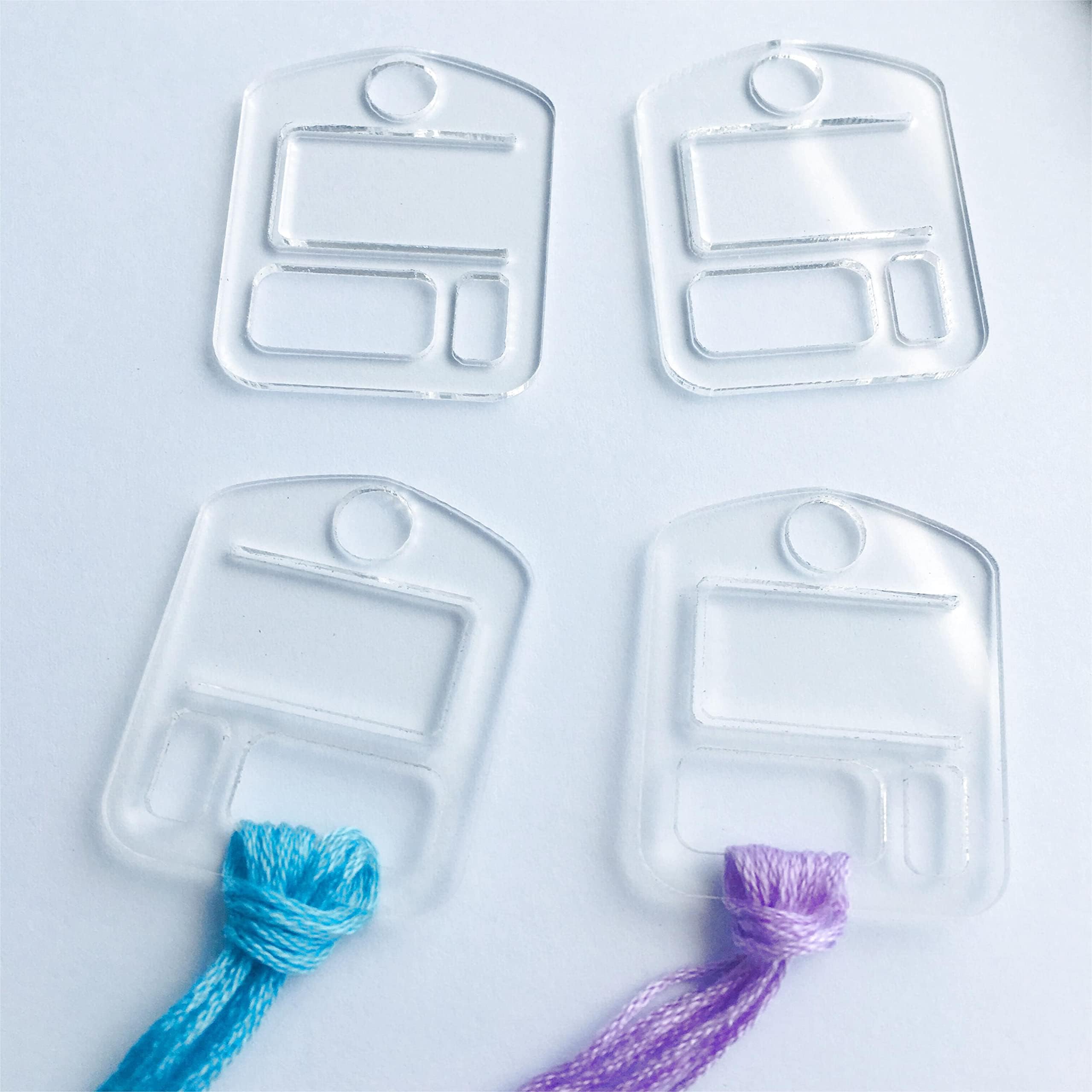 Amazon.com: Rectangle Shape Clear Acrylic Thread Drops, Floss Drops ...