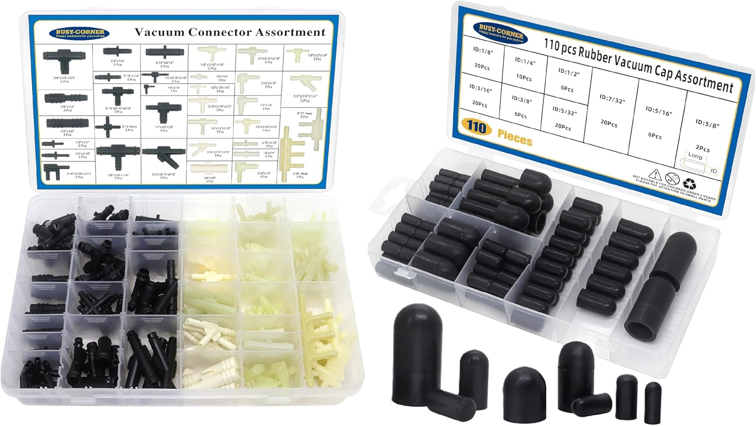 Amazon.com: 110 PCS Vacuum Caps Assortment, Vacuum Plugs Hose End Cap ...