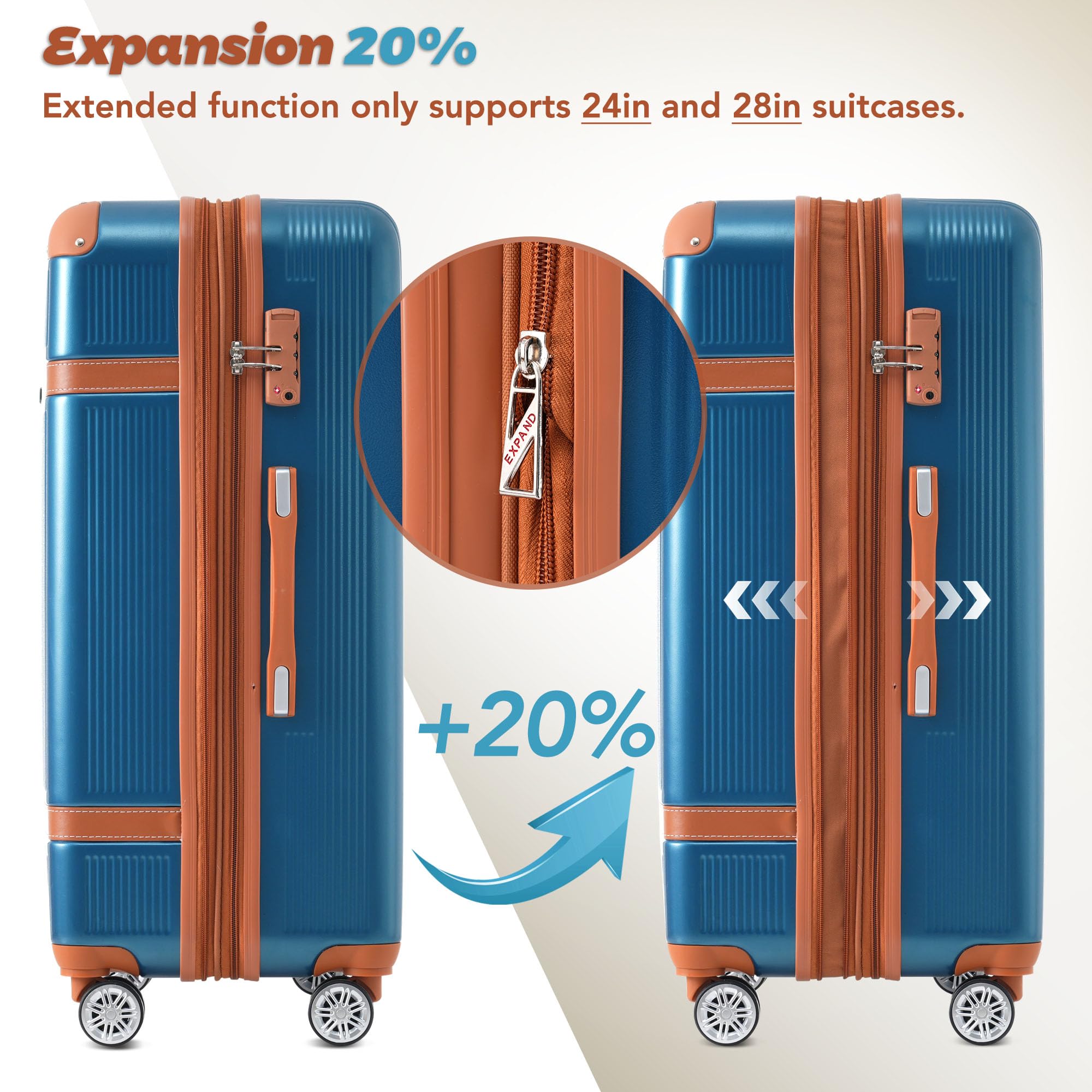 Snapklik.com : Merax Hardside Rugged Travel Suitcase Luggage