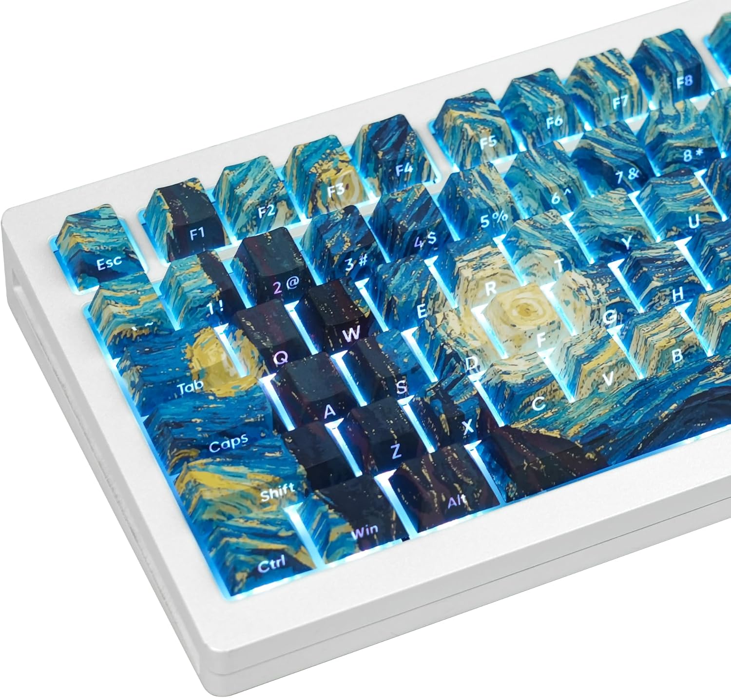 Amazon.com: dagaladoo PBT keycap Set, Shine Through,Double Shot keycaps ...