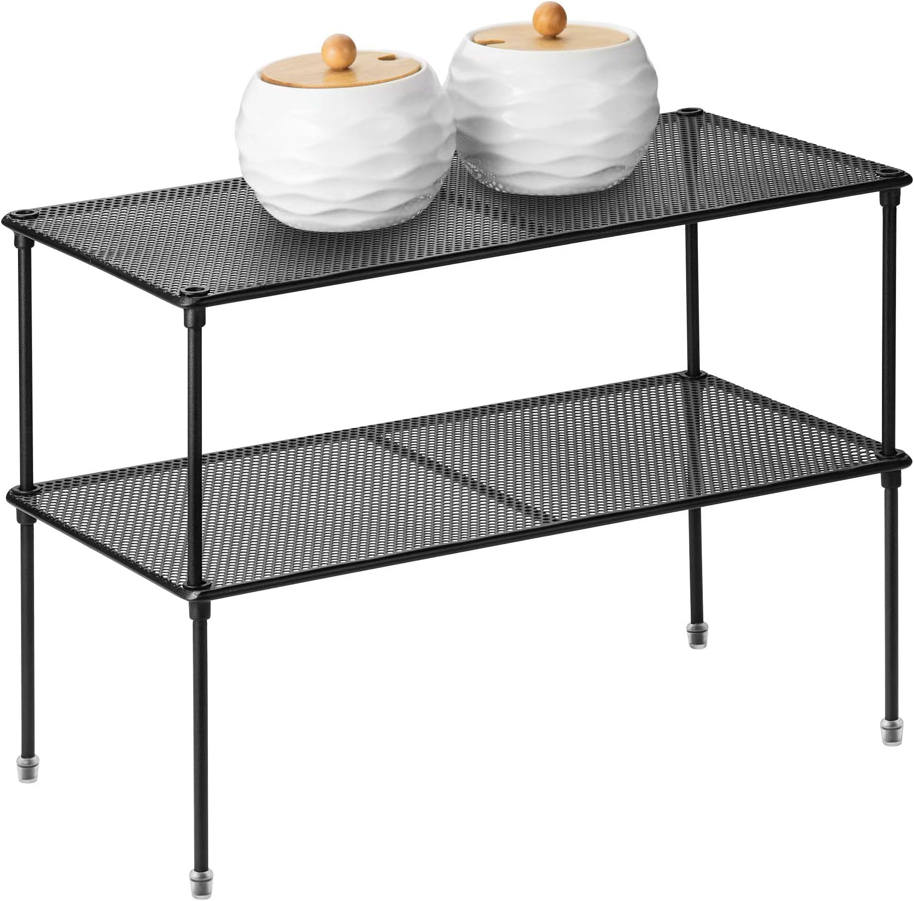 Amazon.com: 2 Pack Expandable Cabinet Countertop Shelves, Stackable ...