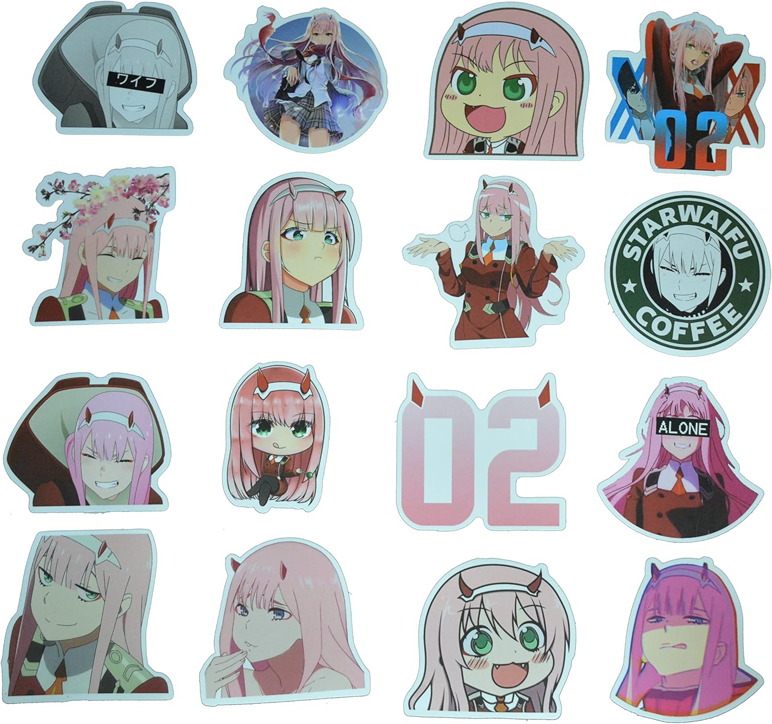 Anime Characters Zero Two Stickers, 50 Pieces – BigaMart