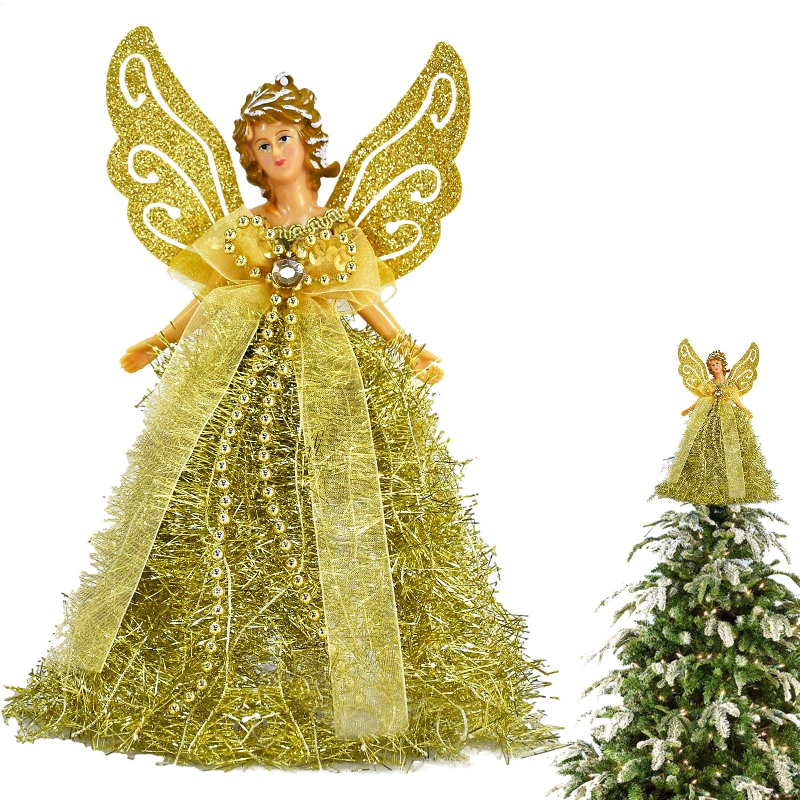 Christmas Tree Toppers, Christmas Angel Tree Topper, Gold Angel Tree ...