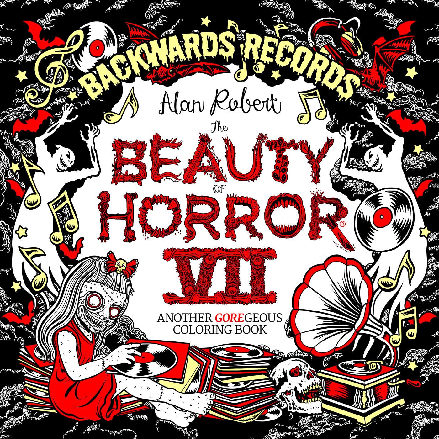 Amazon.com: The Beauty of Horror 7: Backwards Records Coloring Book ...