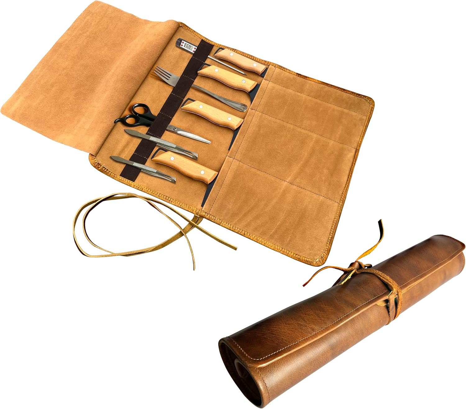 Amazon.com: RUSTIC TOWN Leather Knife Roll - Chef's Knife Case Holder ...