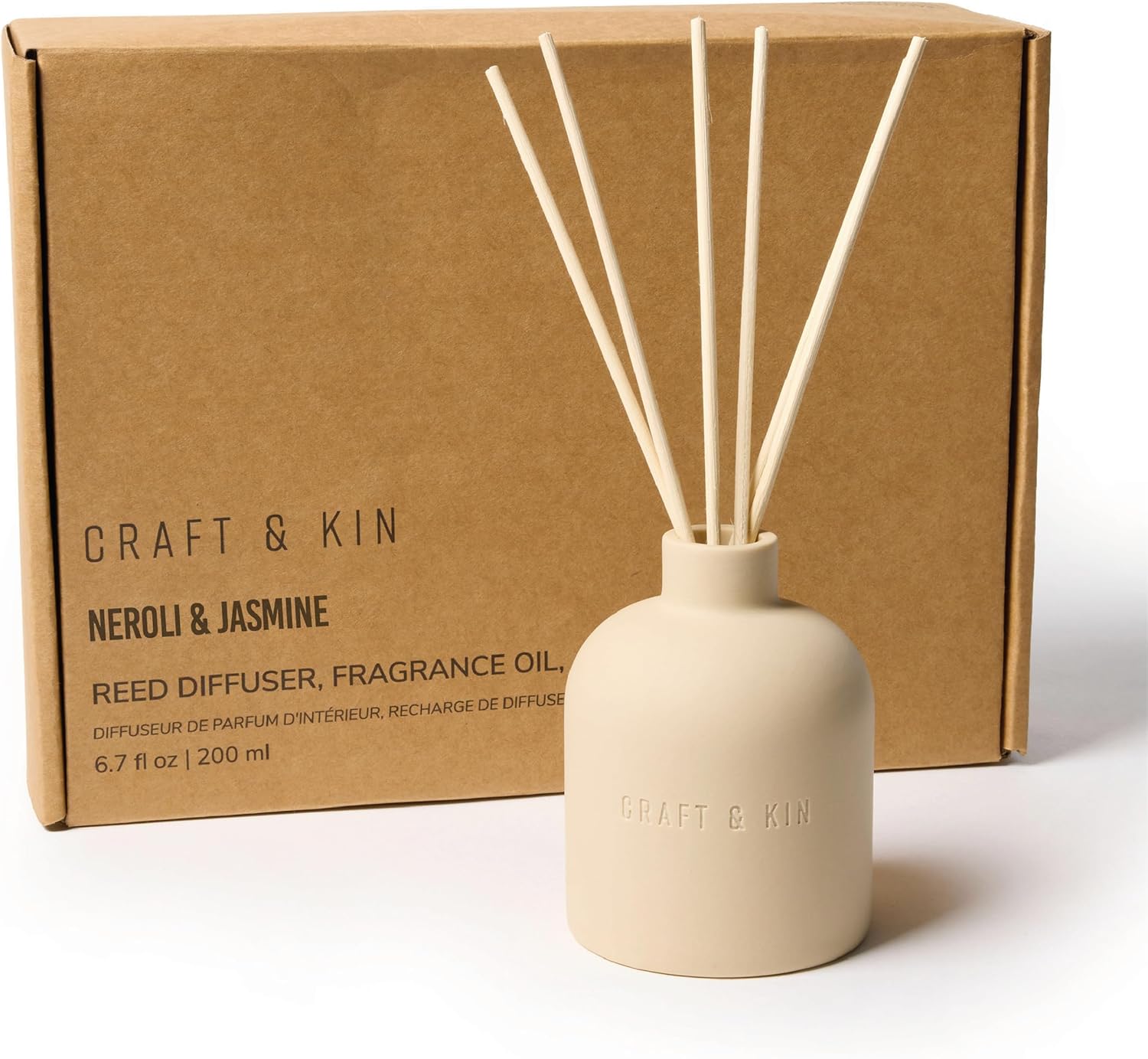 Craft & Kin Reed Diffuser Set - Neroli & Jasmine, Reed Diffusers for ...